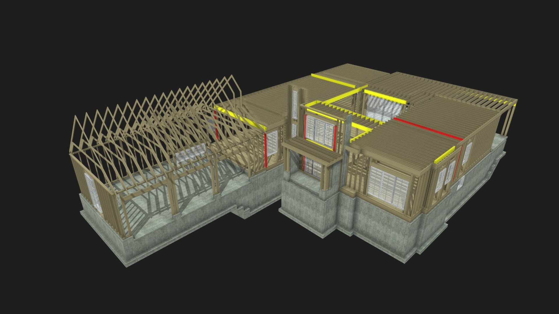 Wilkie - Second Floor Framing - 3D model by studio meliora ...