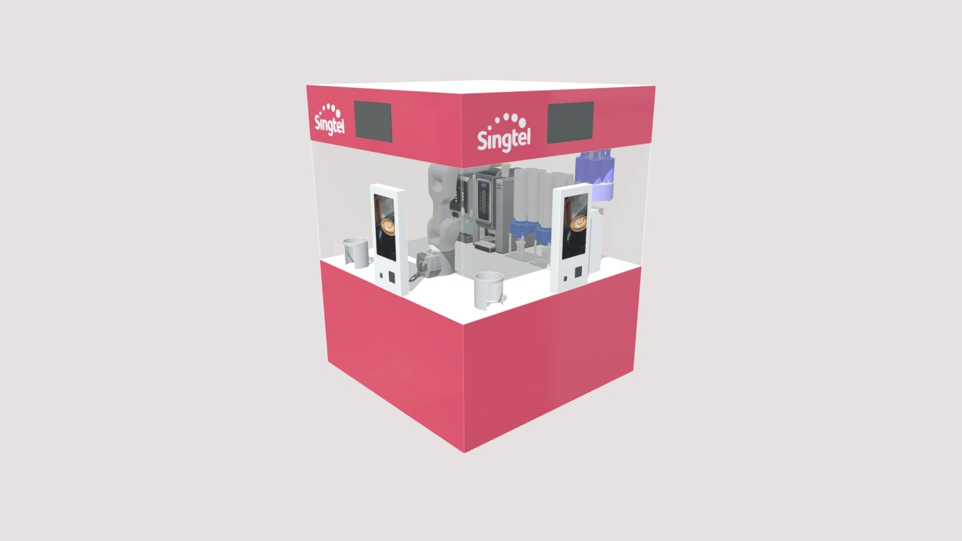 Singtel Coffee Machine - 3D model by pentone313 [117ec23] - Sketchfab