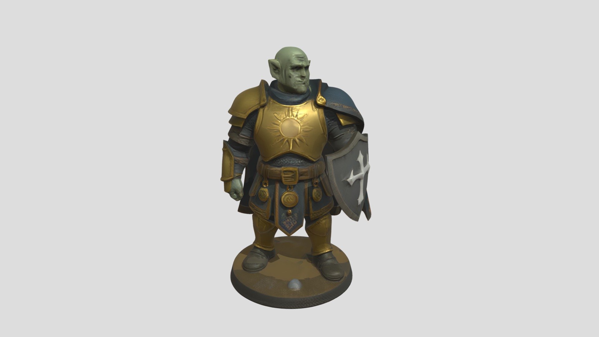 armored orc warrior with shield - 3D model by fit.fusionhq1 [11840fc ...