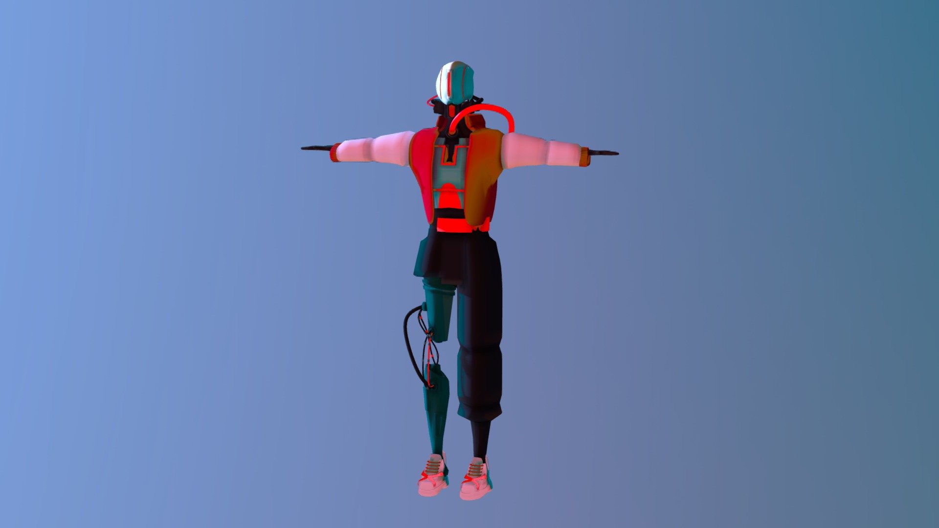 Cyberpunk character model (w/o texture paint) - 3D model by akirang ...