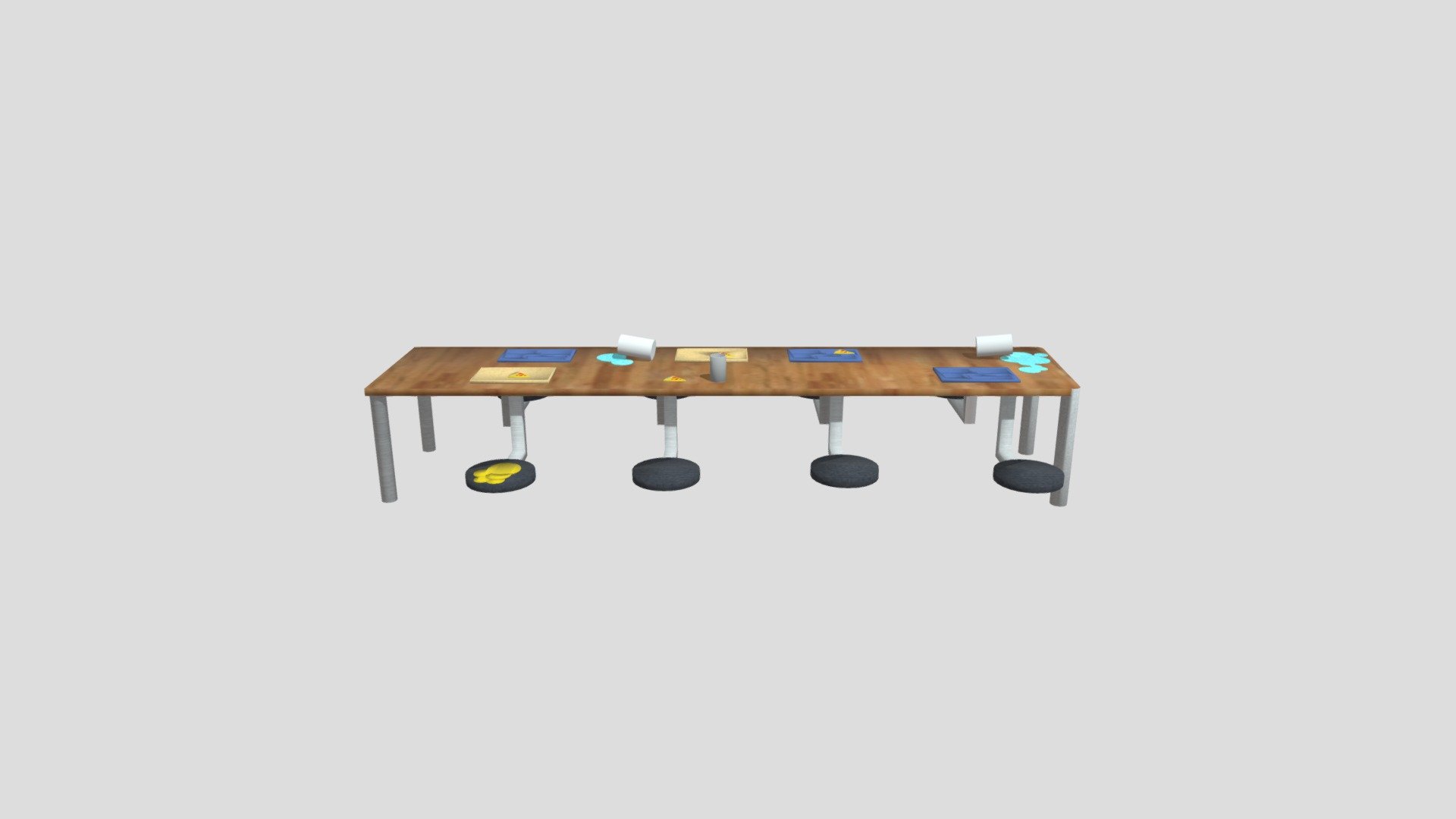Lunch Table.obj - Download Free 3D model by zajancka [118594e] - Sketchfab
