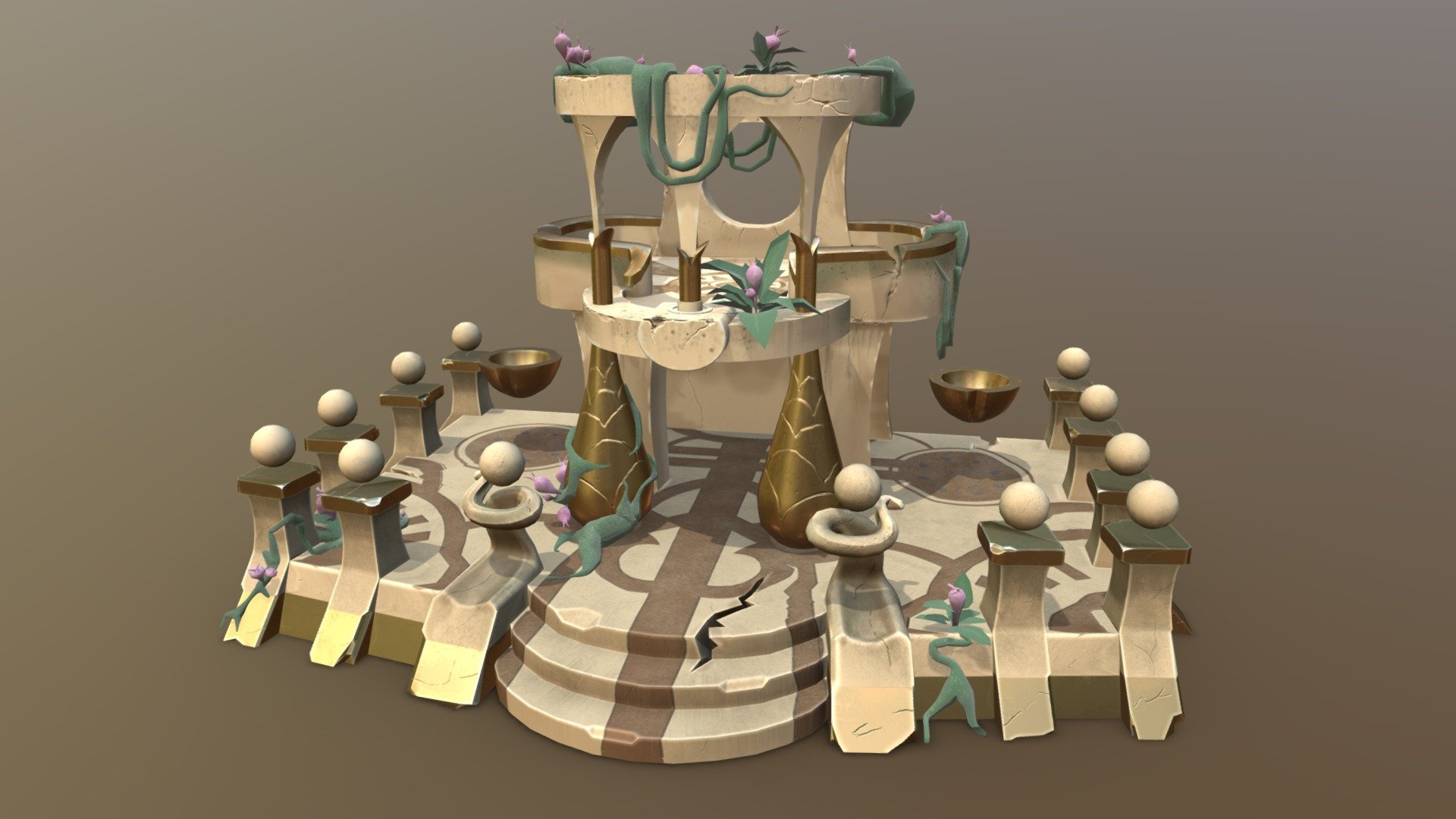 Stylized Ancient Ruined Altar - 3D model by Murat.Yasin [1185a56 ...