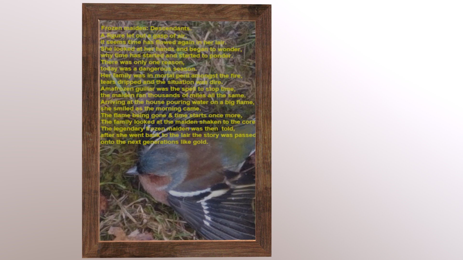 Maiden: Rhyme poem picture frame. - 3D model by SkyCloudia [118a62d ...