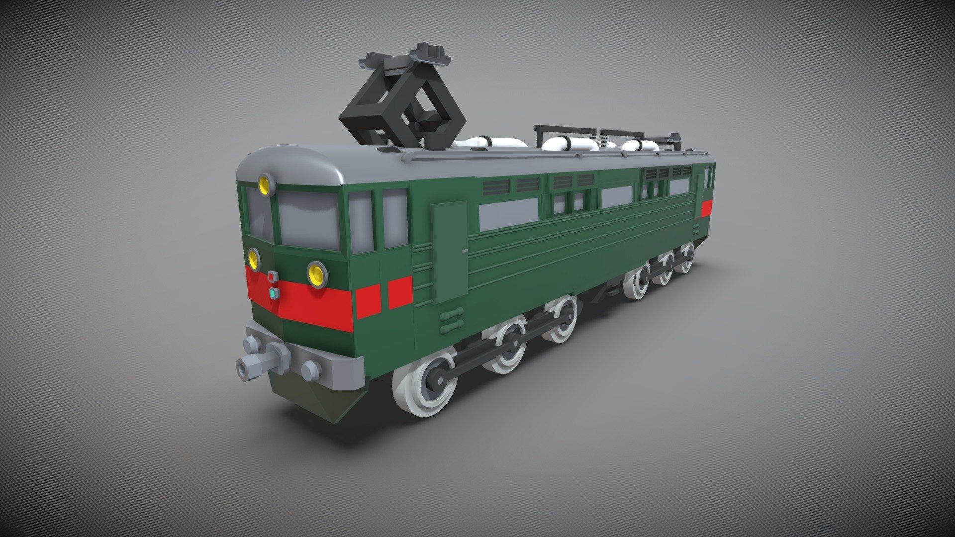 Train | Locomotive, Electric locomotive VL60 - Download Free 3D model ...