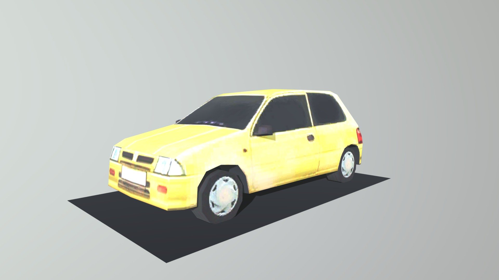 Hatchback Yellow - Download Free 3D model by zairiq-123 [118da01 ...