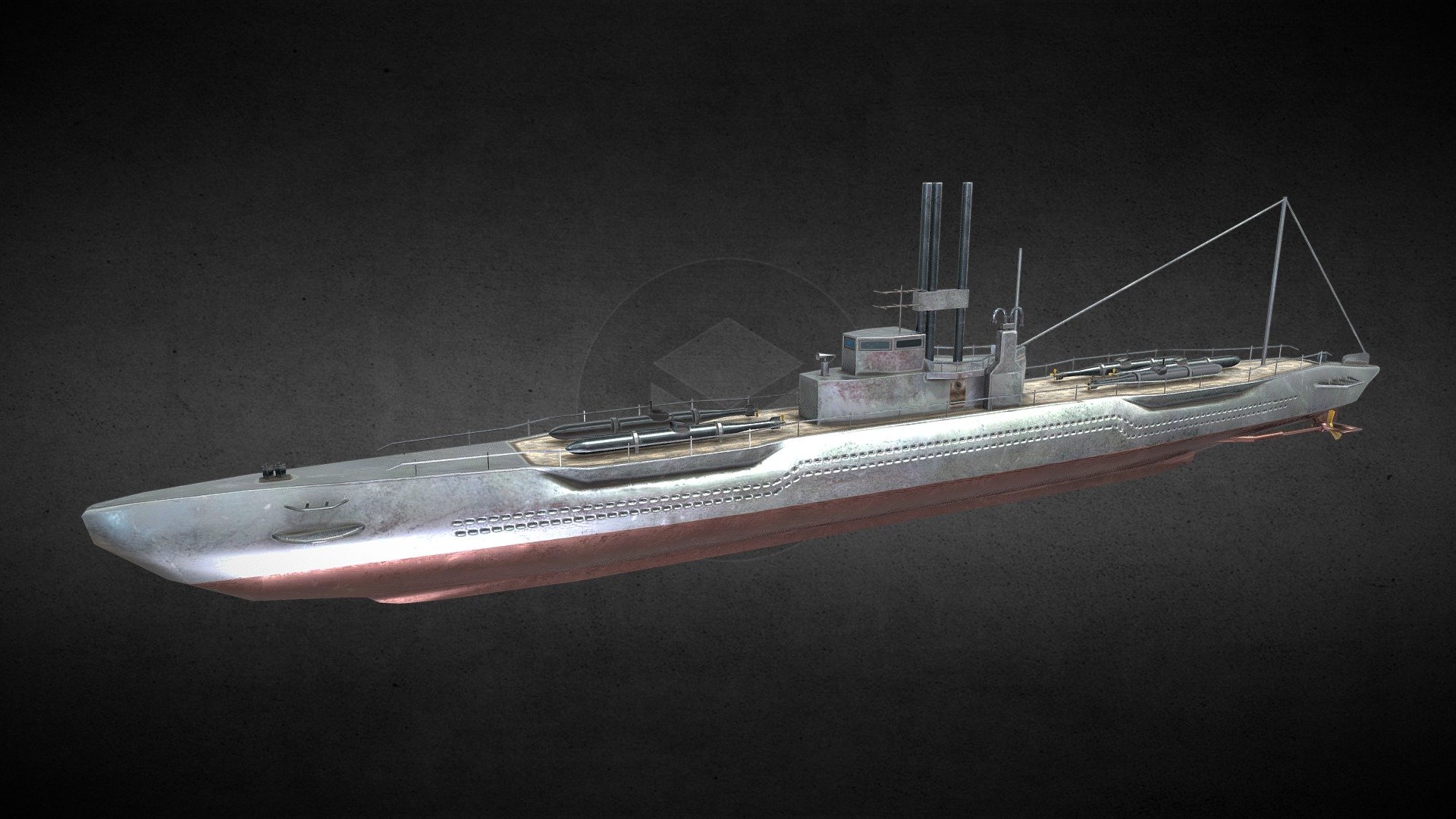 Japanese submarine I-58 (1943) - 3D model by WebDev Wdc (@Webskitters3D ...