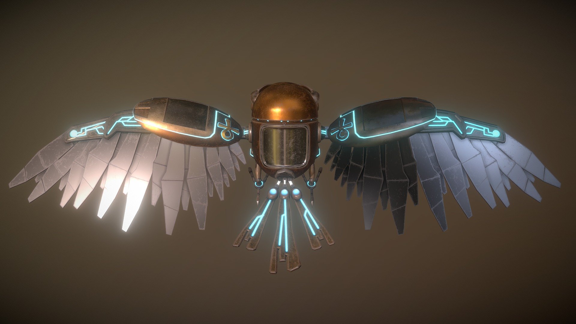 畢專- Mecha Crow - 3D model by vuikian2001 [1190083] - Sketchfab