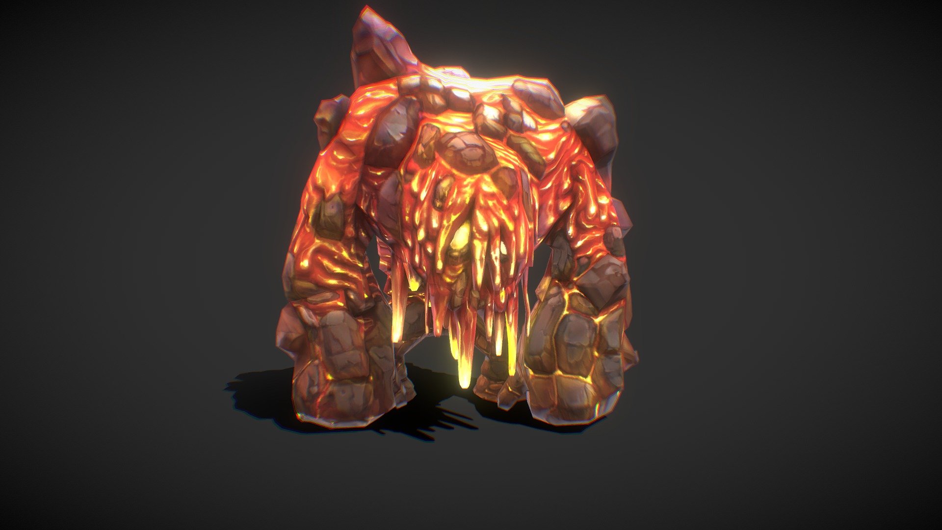 Fantasy RPG Fire Golem - Buy Royalty Free 3D model by P3D Academy ...