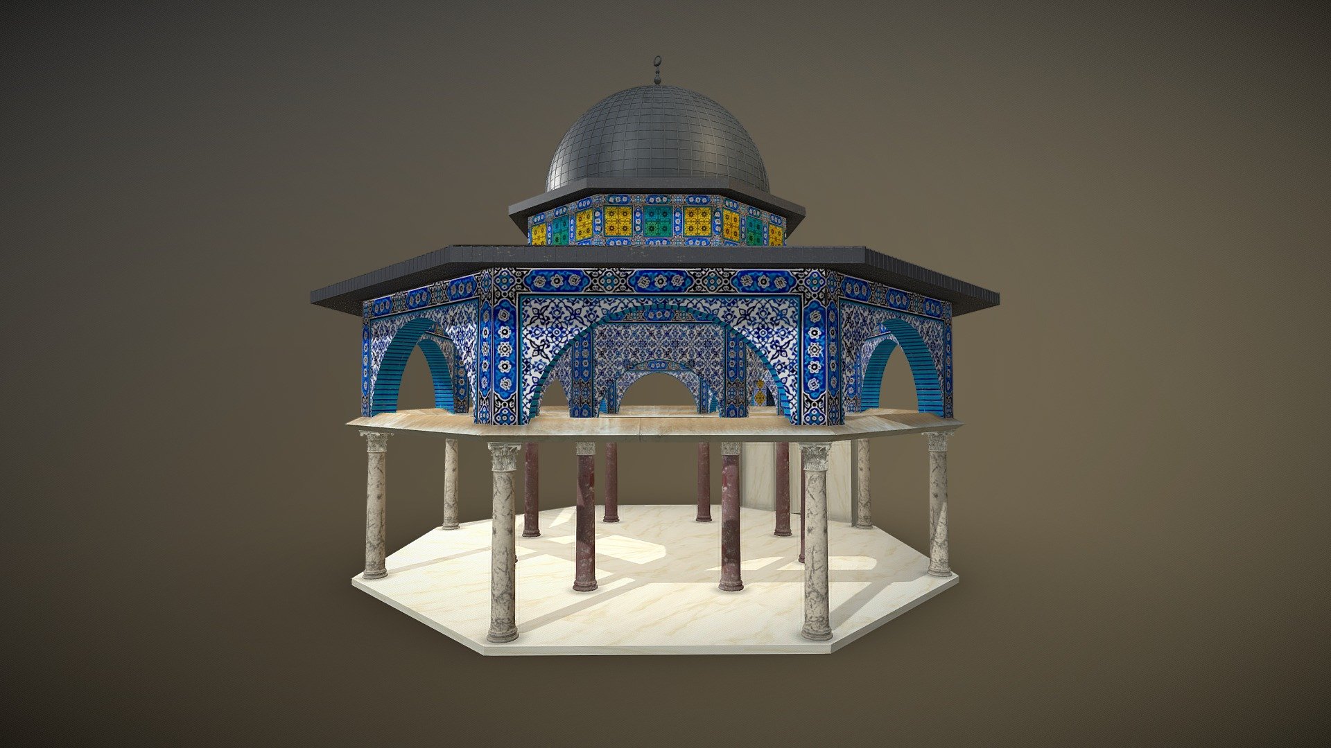 Qubbat Al-Silsila (Dome Of The Chain) - 3D model by ajmalsaleem88 ...