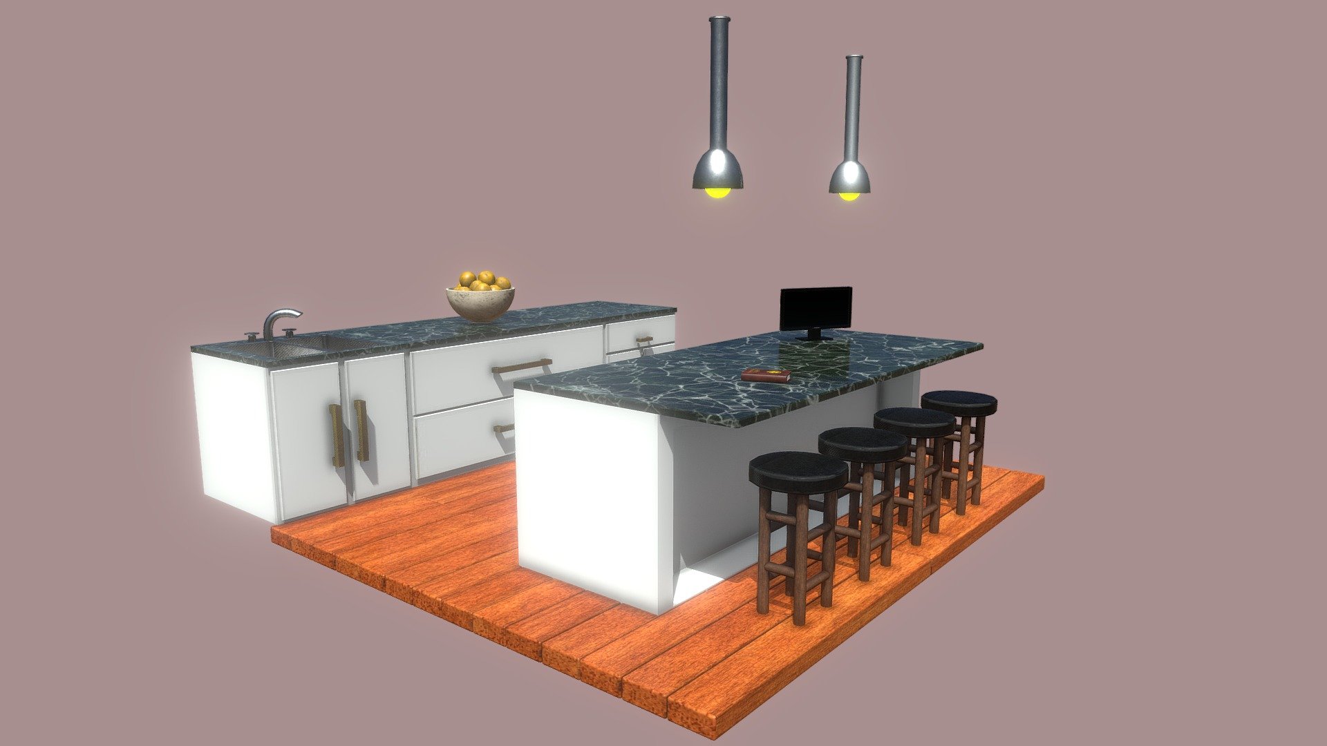 Modern Kitchen - 3D model by shmcfarland [1193586] - Sketchfab