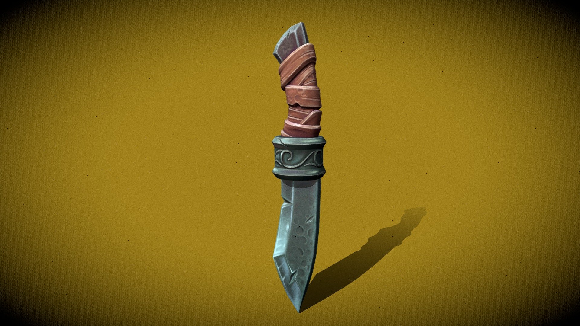 Low poly hand painted dagger - 3D model by sayan art (@sayan_art) [119406d] - Sketchfab