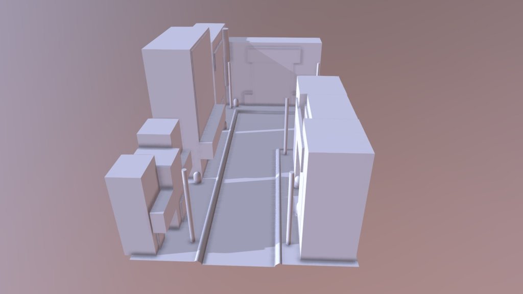 Sci Fi Blockout Scene - 3D model by mwltu [1199ad7] - Sketchfab