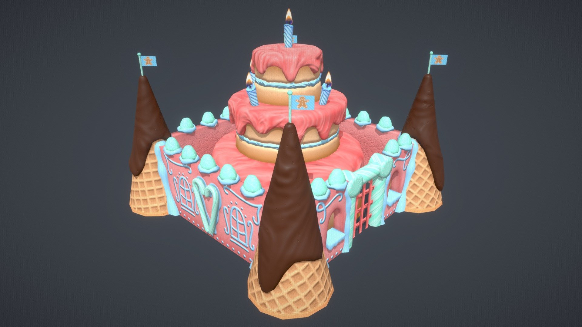Cake Castle - 3D model by Luke Miller (@mill2928) [119cb5e] - Sketchfab
