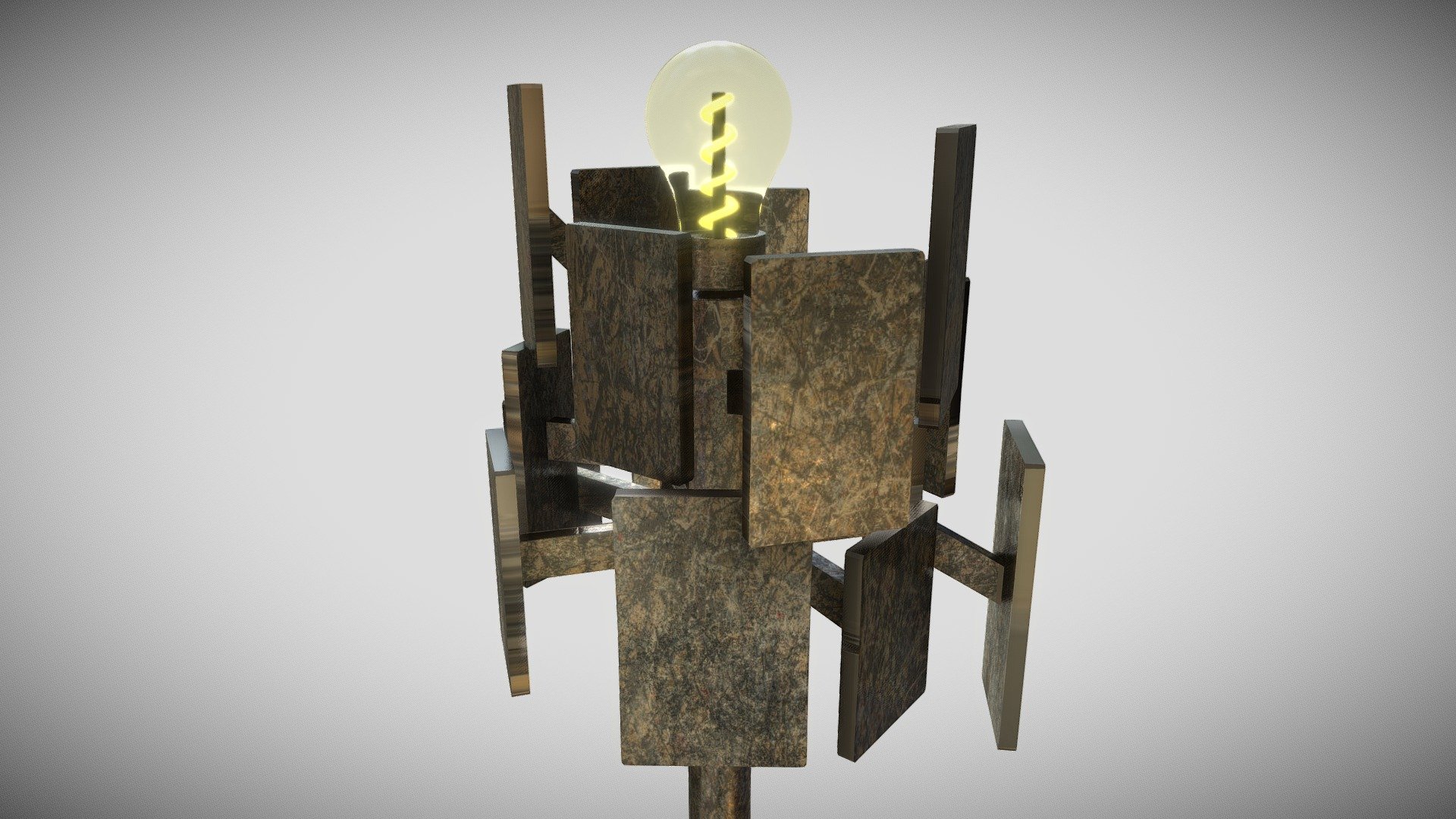 Abstract Expressionism Lamp - 3D model by lupeyboy [119cd93] - Sketchfab