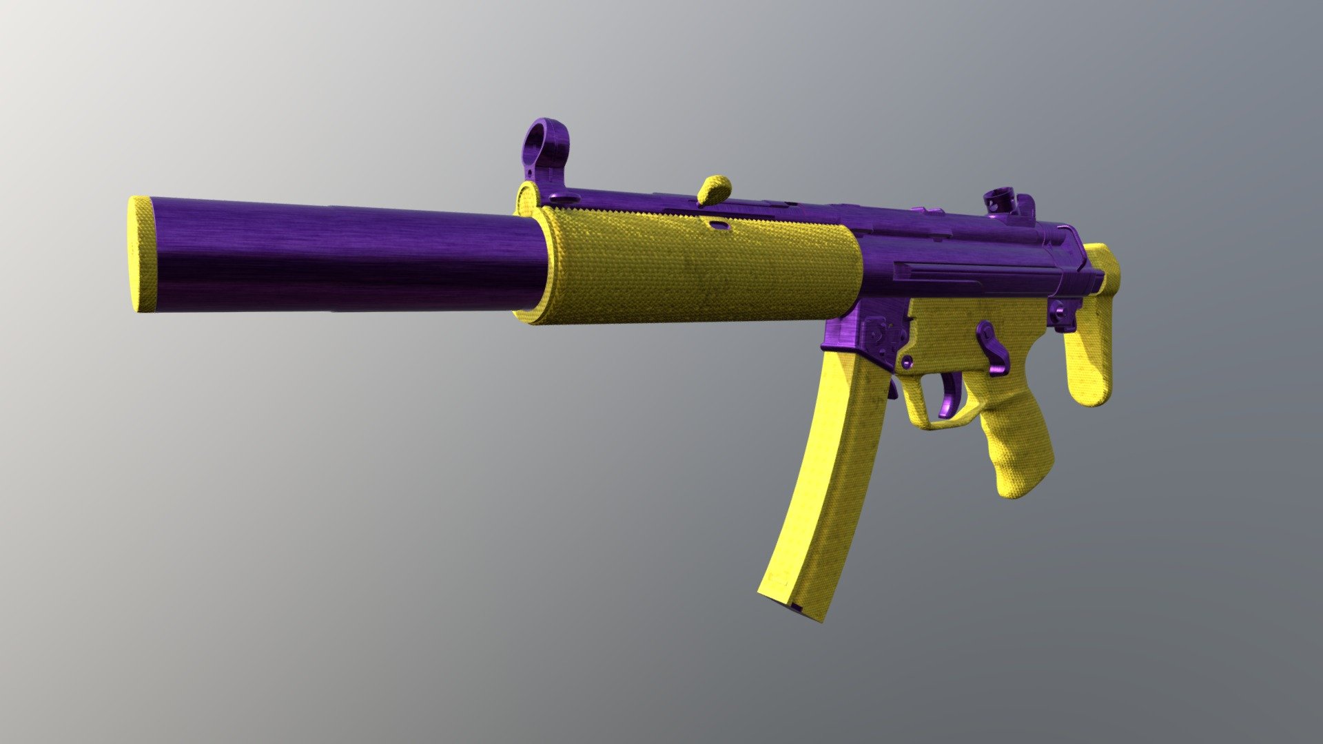 MP5 Yellow composite - 3D model by kris_tea [11a0385] - Sketchfab
