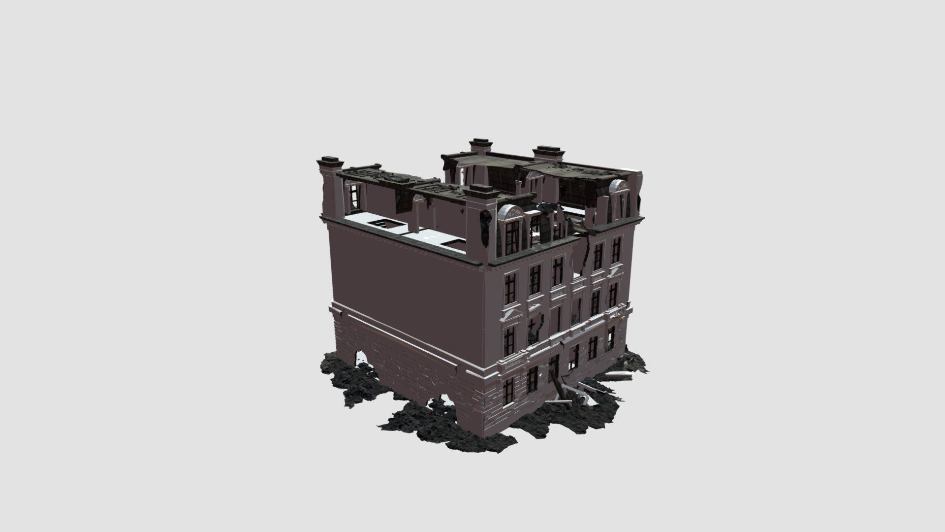 destroyed building - Buy Royalty Free 3D model by Evermotion [11a352f ...