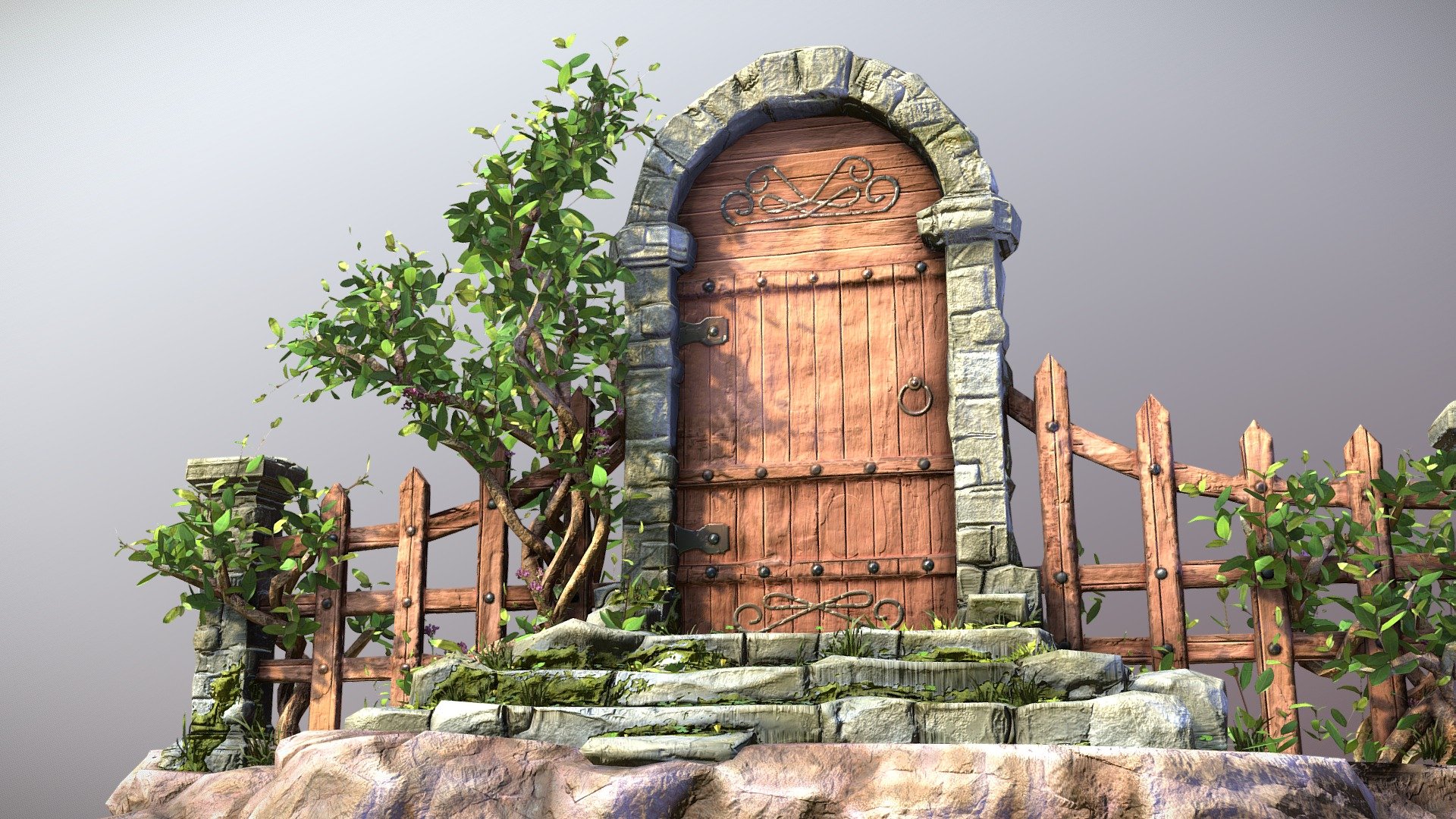 Overgrown Gateway - Buy Royalty Free 3D model by ArcticGreenhouse ...
