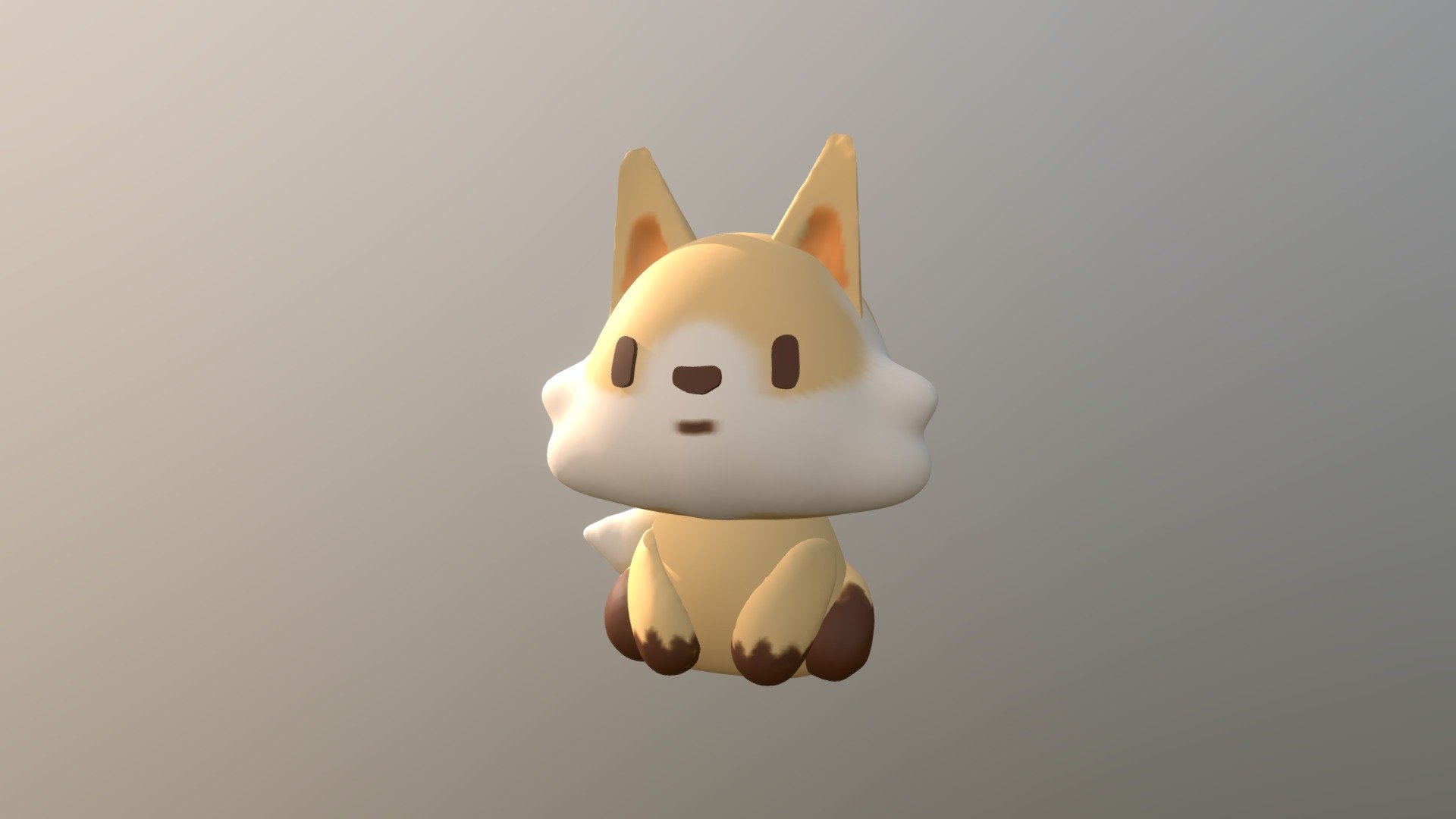Cute Animal : Fox - 3D model by shebez [11a6e91] - Sketchfab