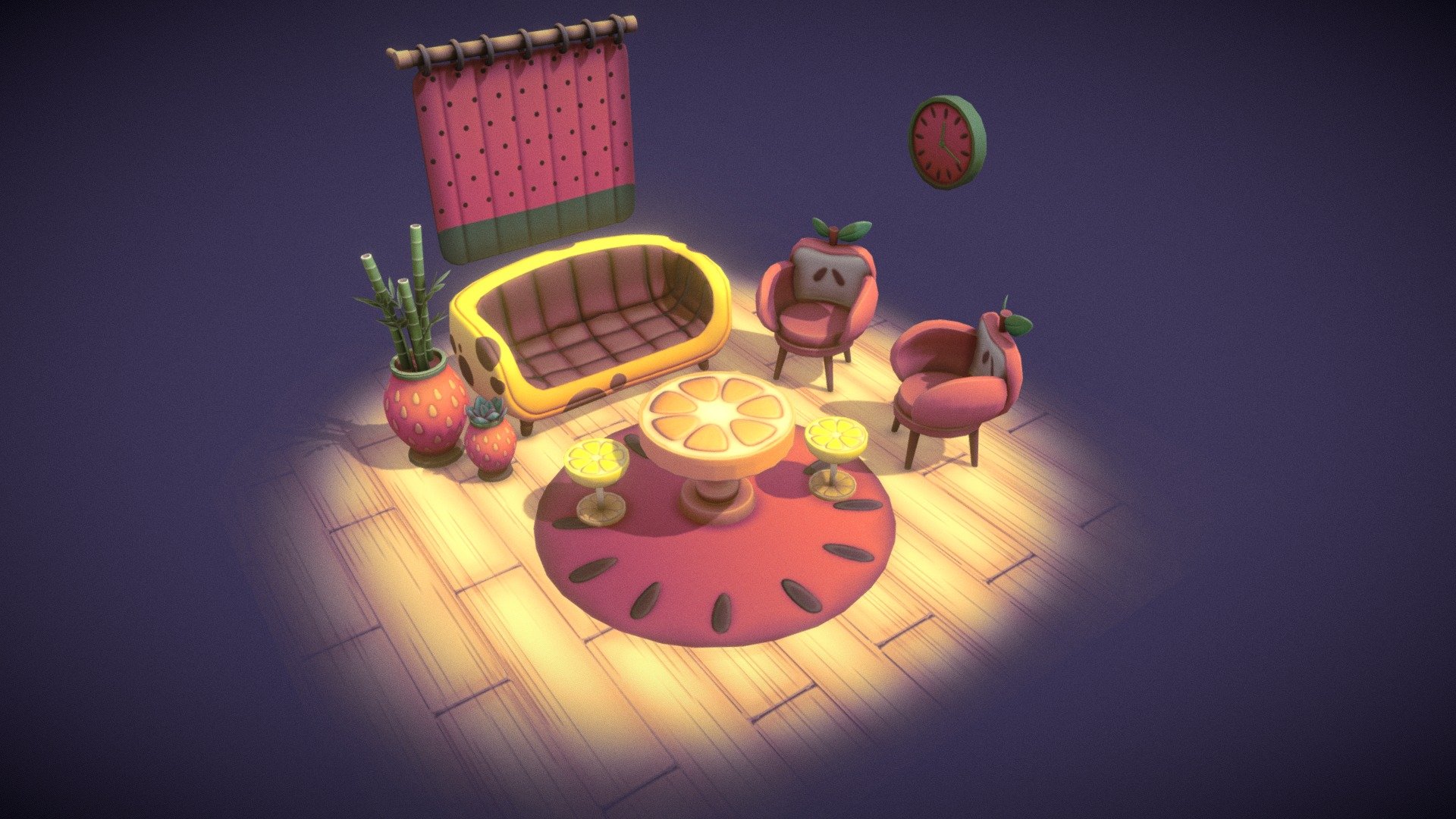 FruitsModels - 3D model by Clarilu [11a9b14] - Sketchfab