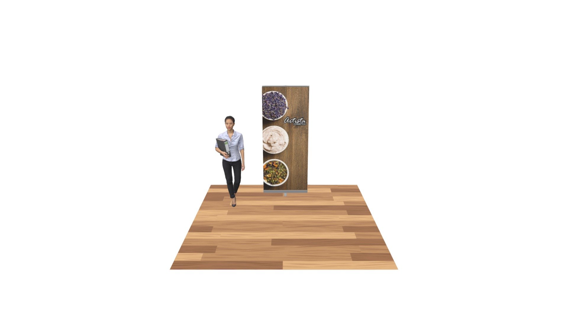 Portable Roll Up 33.5" Retractable Display - Download Free 3D model by ...