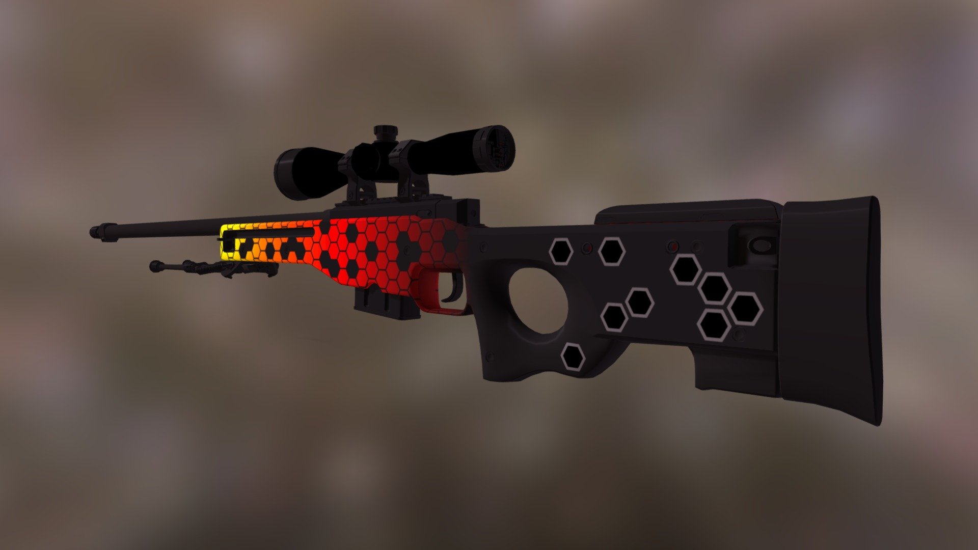 AWP | Fading Blaze - 3D model by benjaxz3 [11acc6d] - Sketchfab