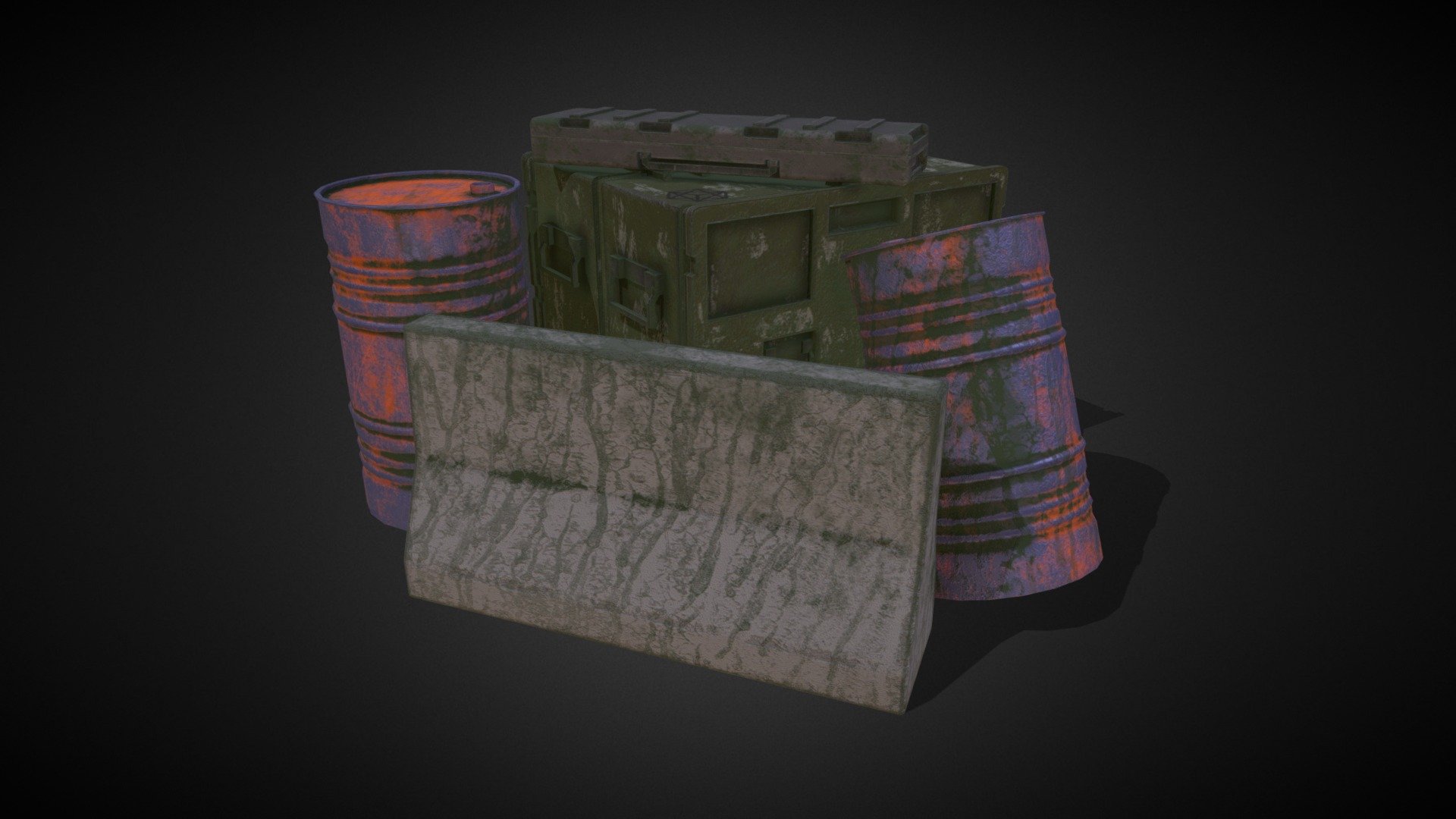 Abandoned - Military Props - 3D model by Harra [11adf44] - Sketchfab