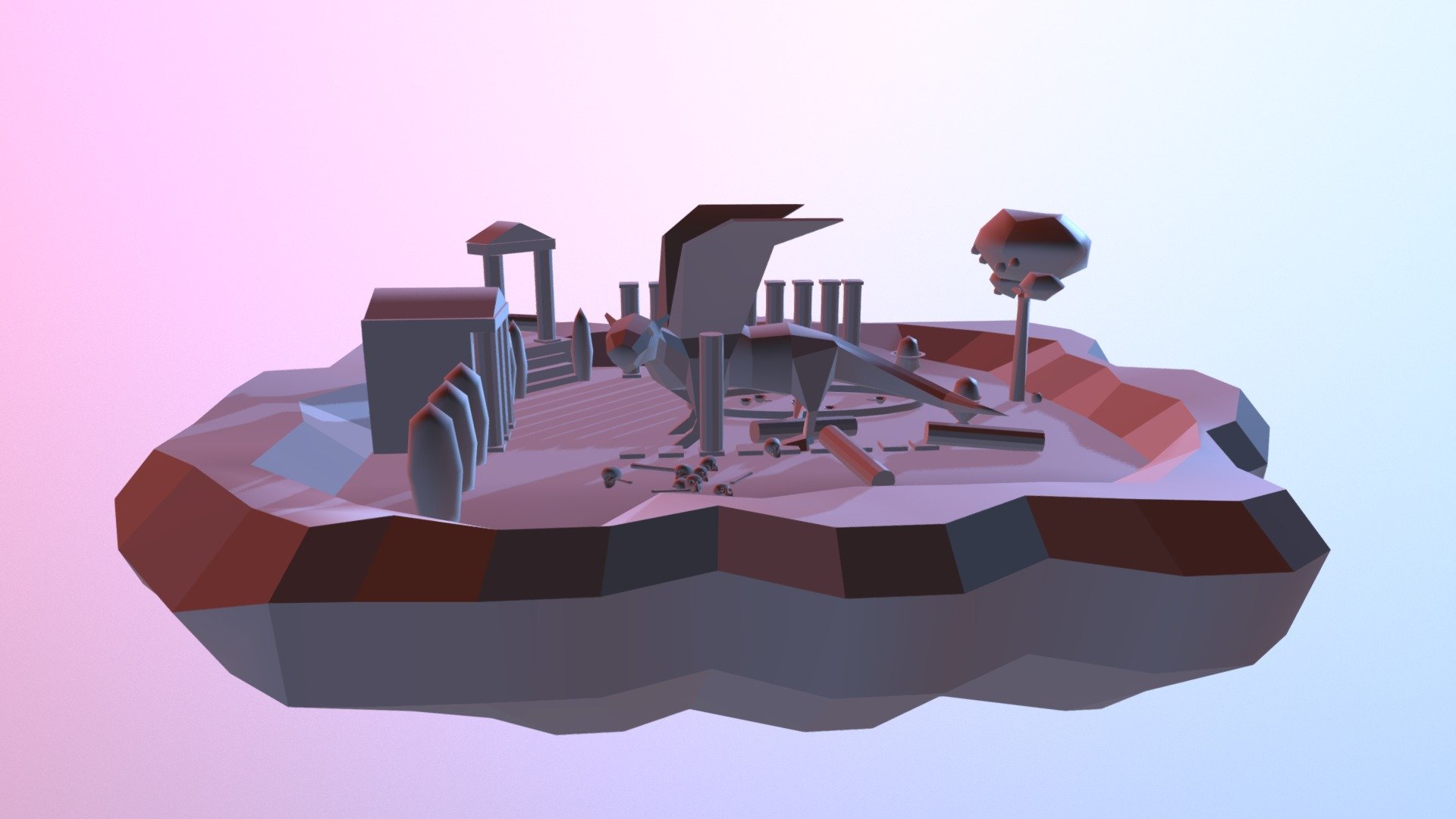 Greybox skisse av hage - 3D model by KristinAB [11b1c55] - Sketchfab