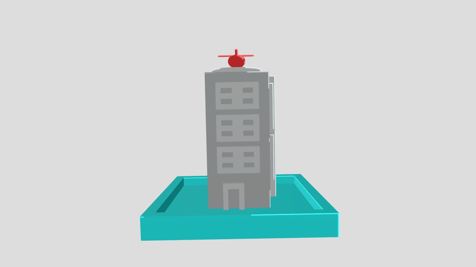 Tower Building - 3D model by purpleguy