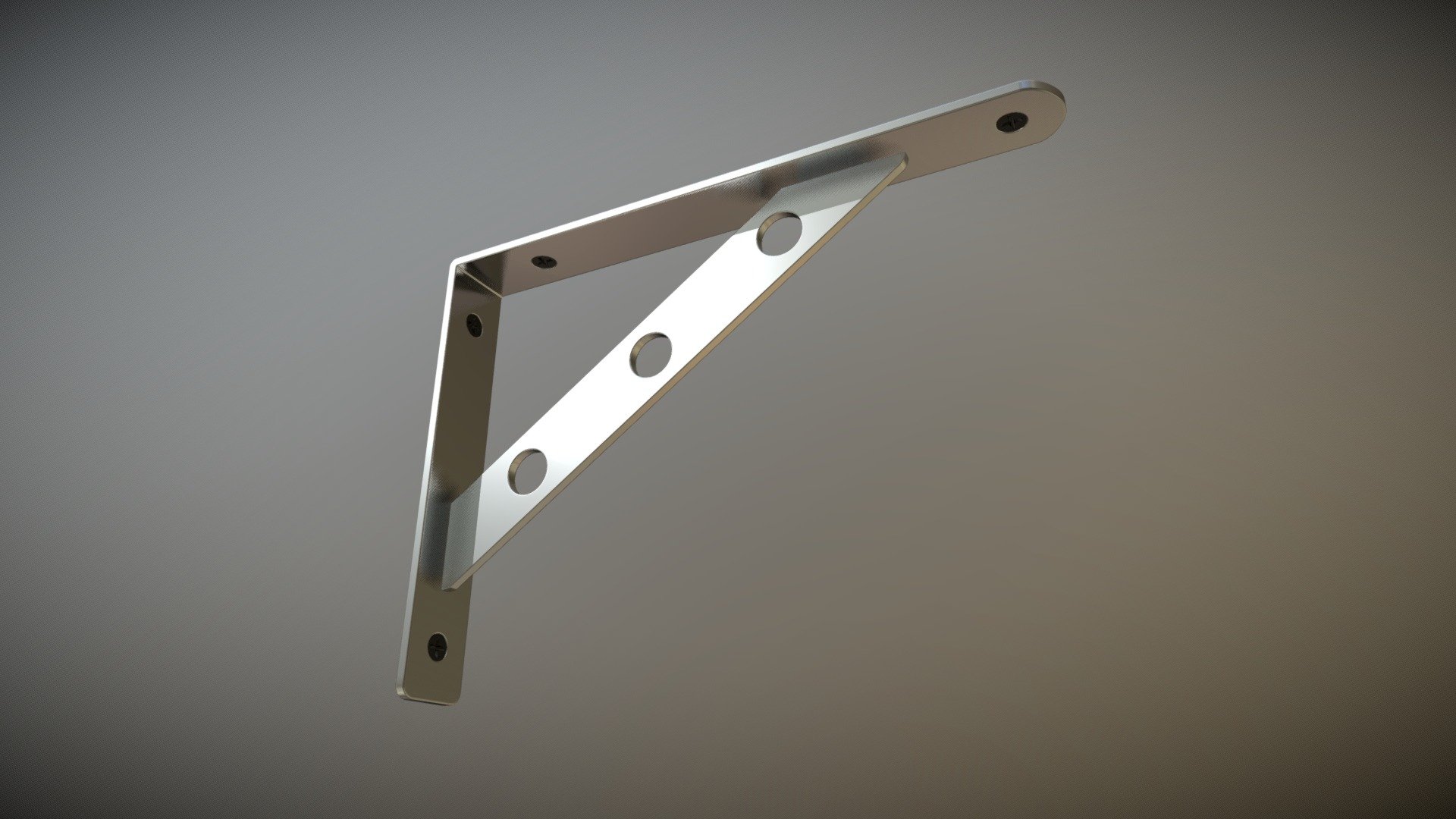 Metal Shelf Brackets - High Quality - Download Free 3D model by ...