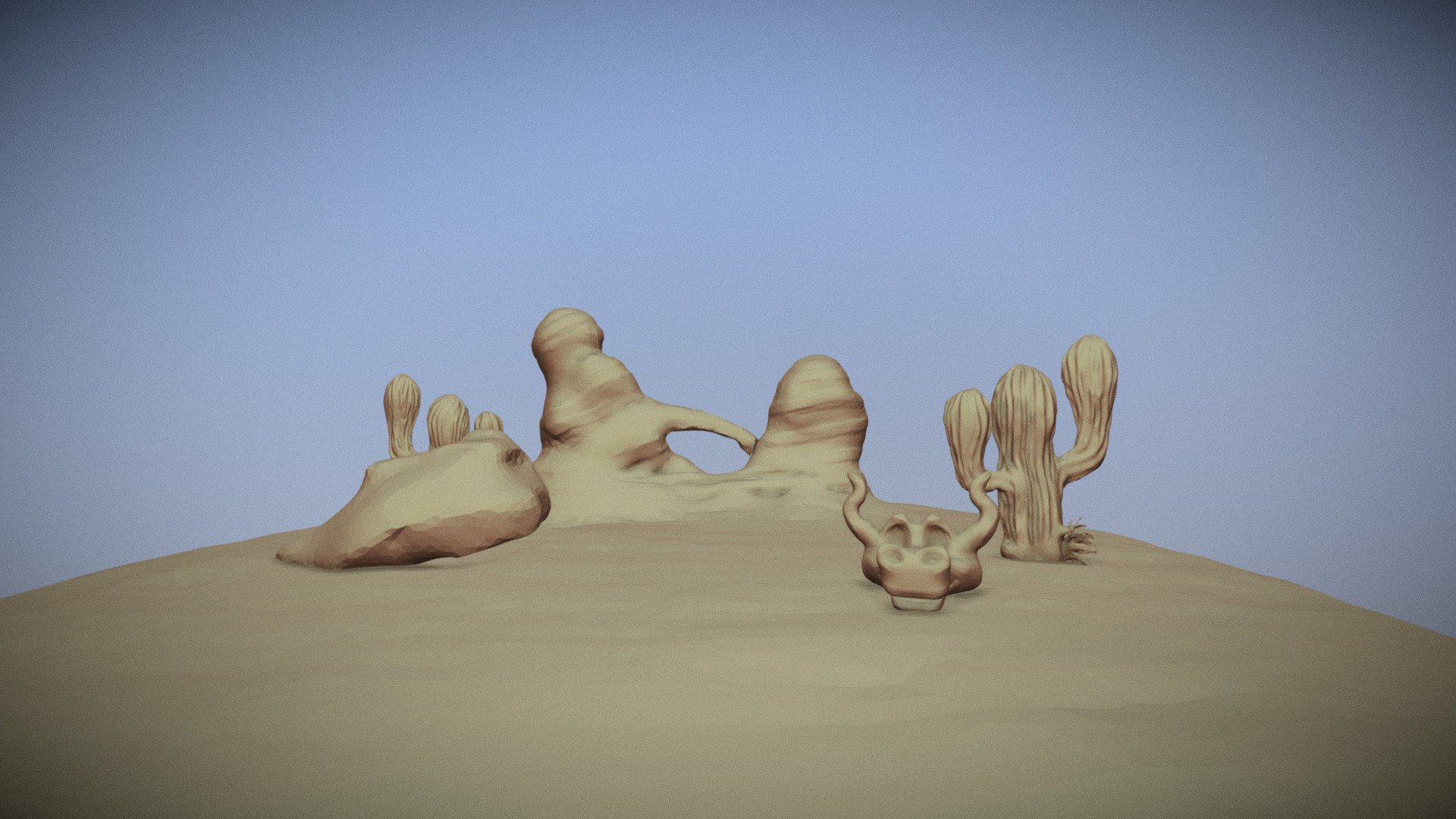 SculptJanuary18 - Day 04 - Desert - 3D model by SteveTheDragon [11b8c6b ...