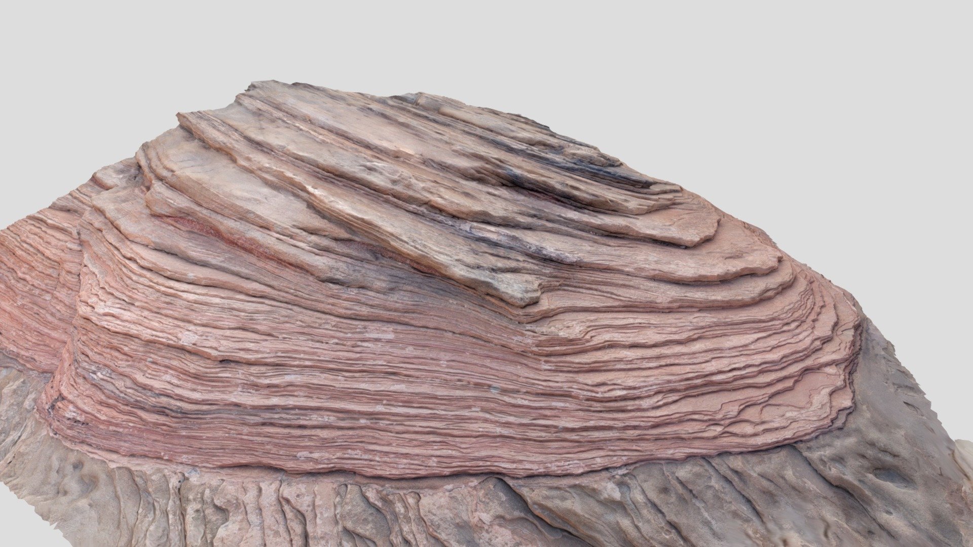 stratified sandstone formation - Buy Royalty Free 3D model by ...