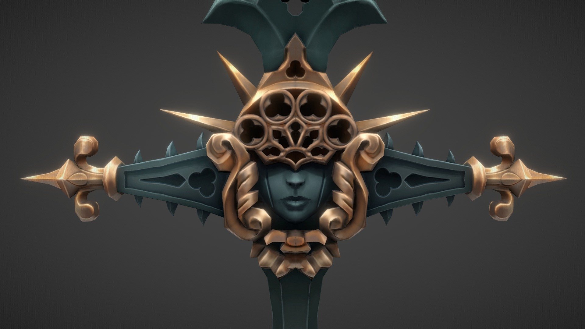 Gothic sword 2 - 3D model by Leon Miltsev (@mylcev.leon) [11bafb2 ...