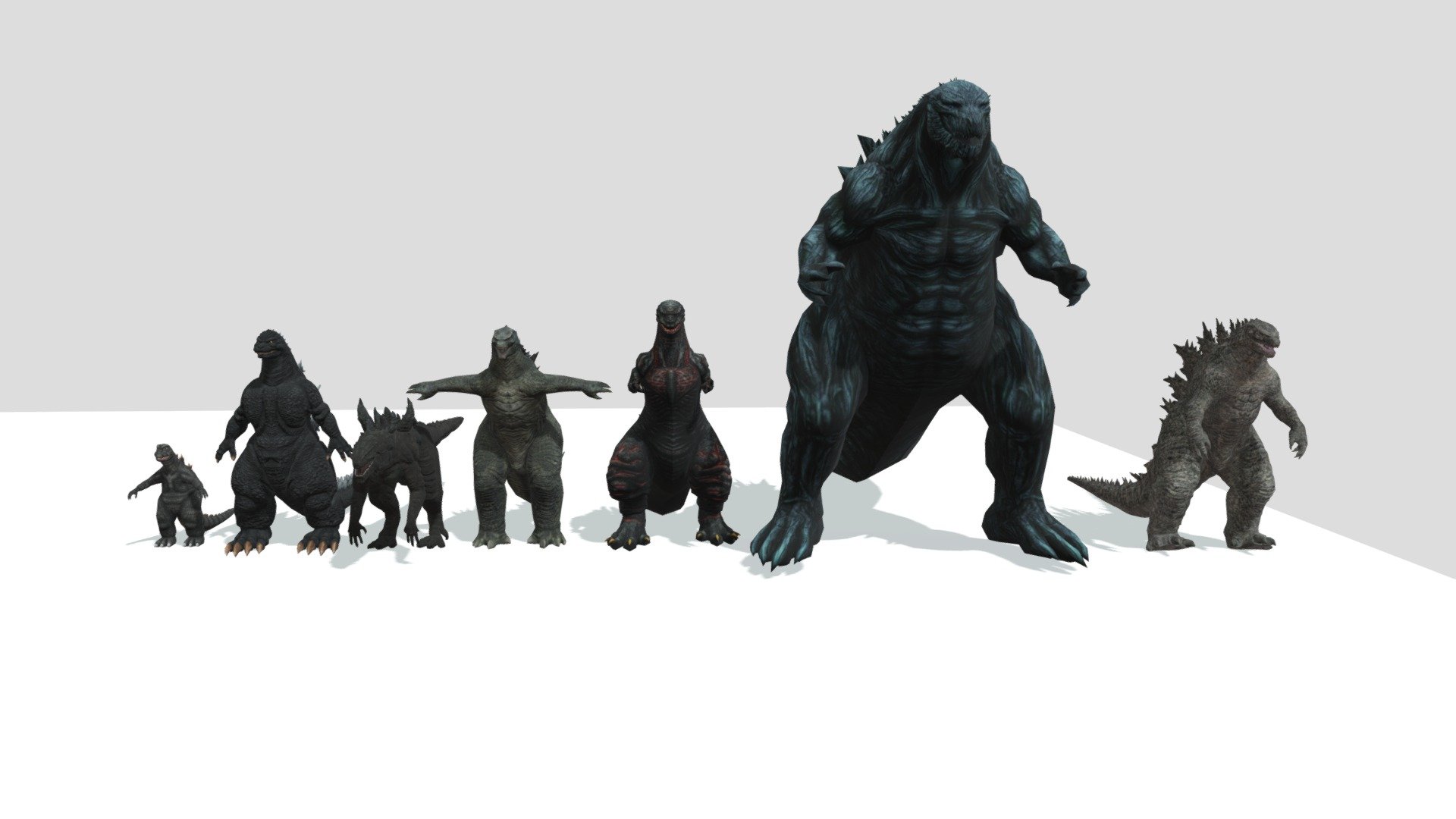 All Godzilla - Download Free 3D model by Cameraman (@wannoischool01 ...
