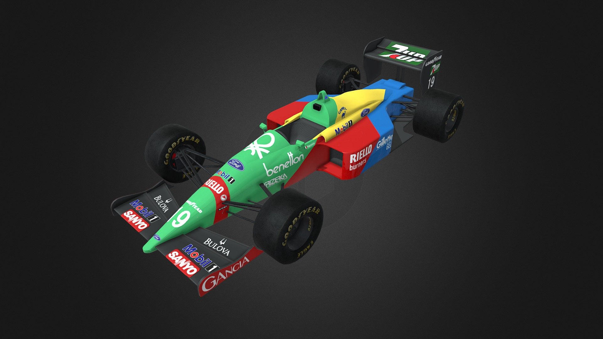 Benetton B188 for TPF2 - 3D model by maikchaos [11c25ee] - Sketchfab