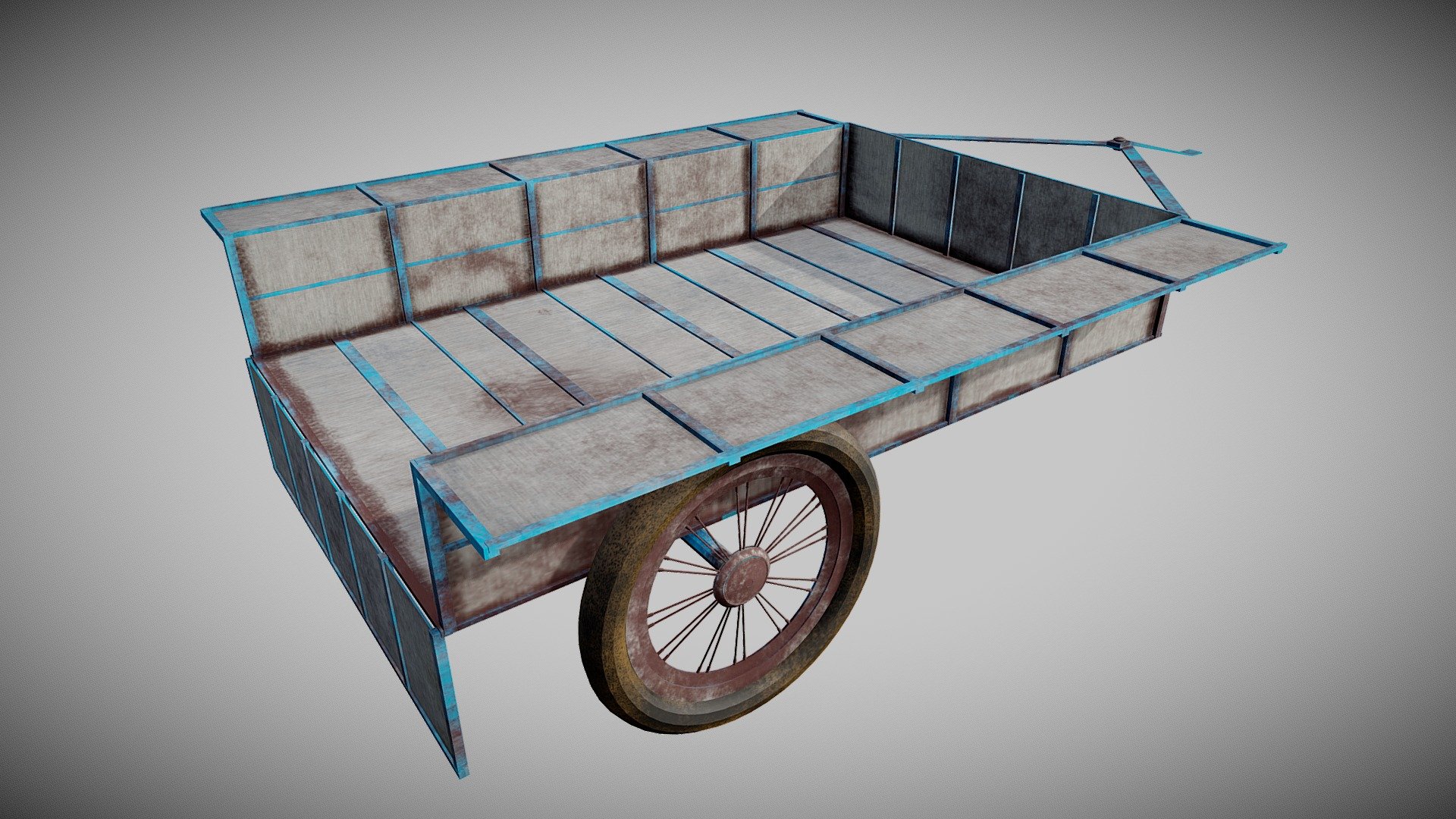 wheelbarrow | Xe kéo hàng rong - Download Free 3D model by ...