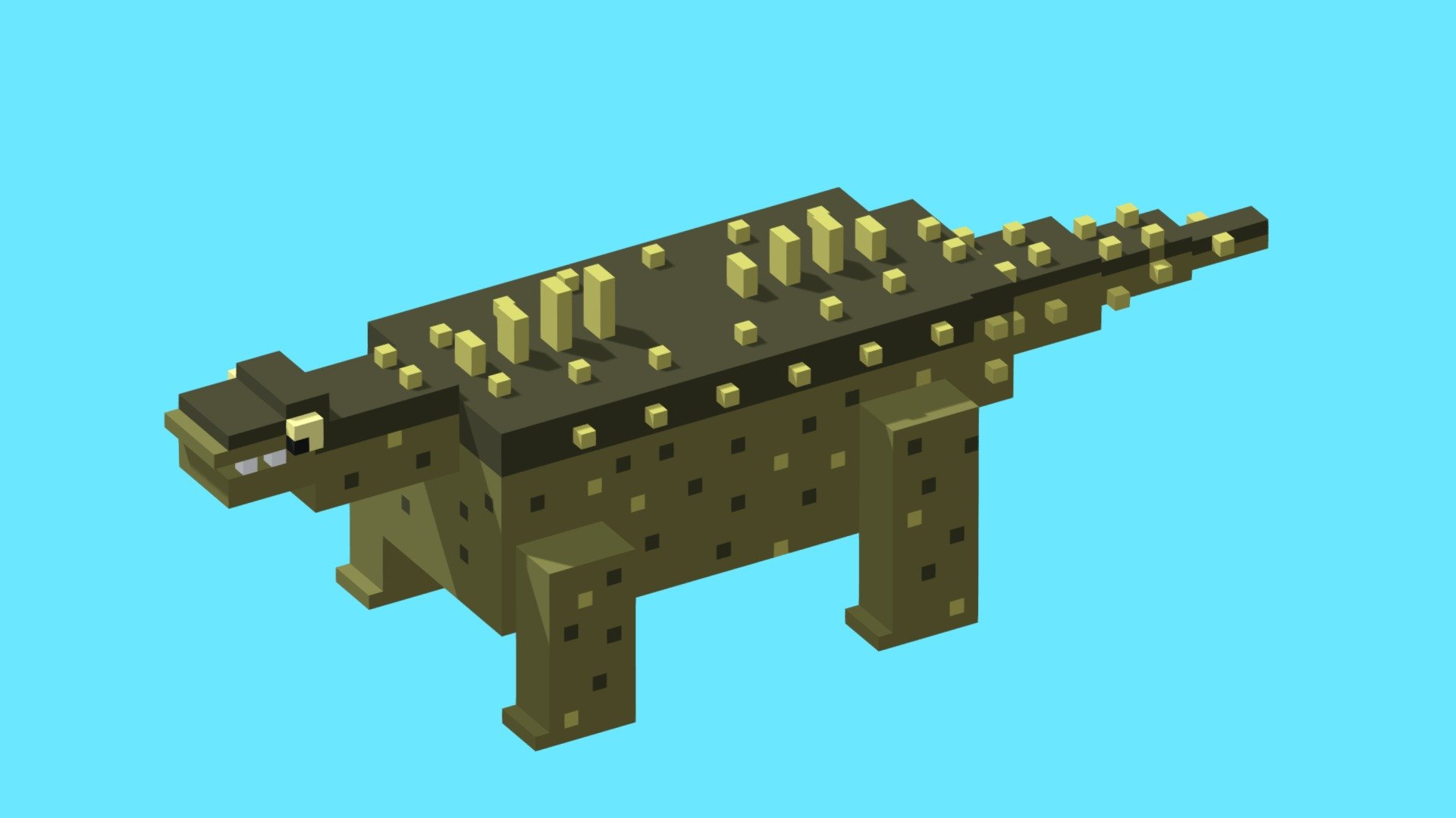 Voxel Art Dinosaur - 3D model by Glucka Pixels (@gluckapixels) [11c48d9 ...