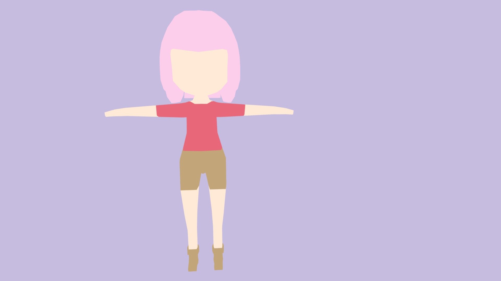 Low Poly Girl - Download Free 3D model by runewather [11c85dd] - Sketchfab
