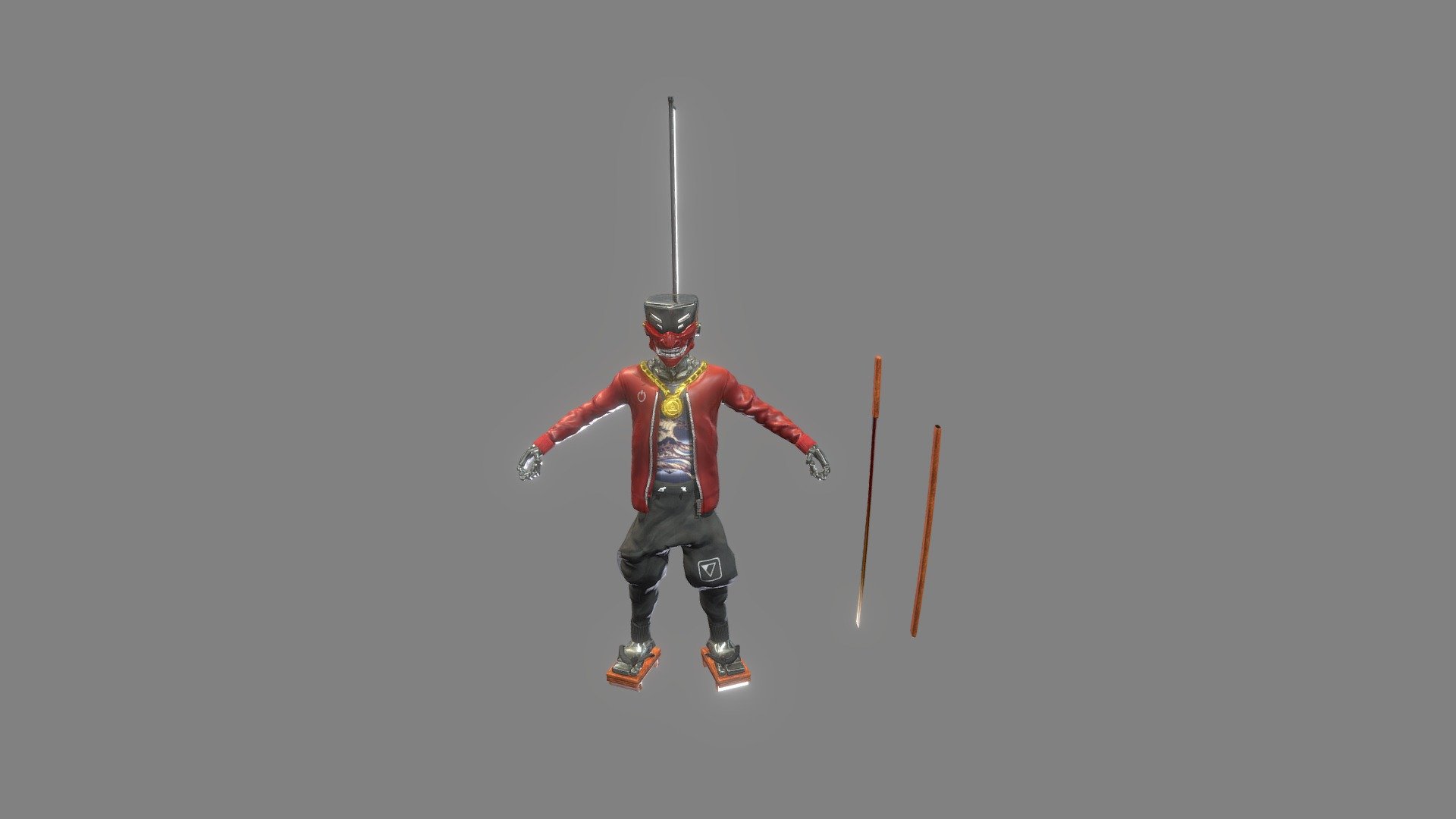 Robot Samurai - JU6 P0236 - 3D model by djolonizer [11c9579] - Sketchfab