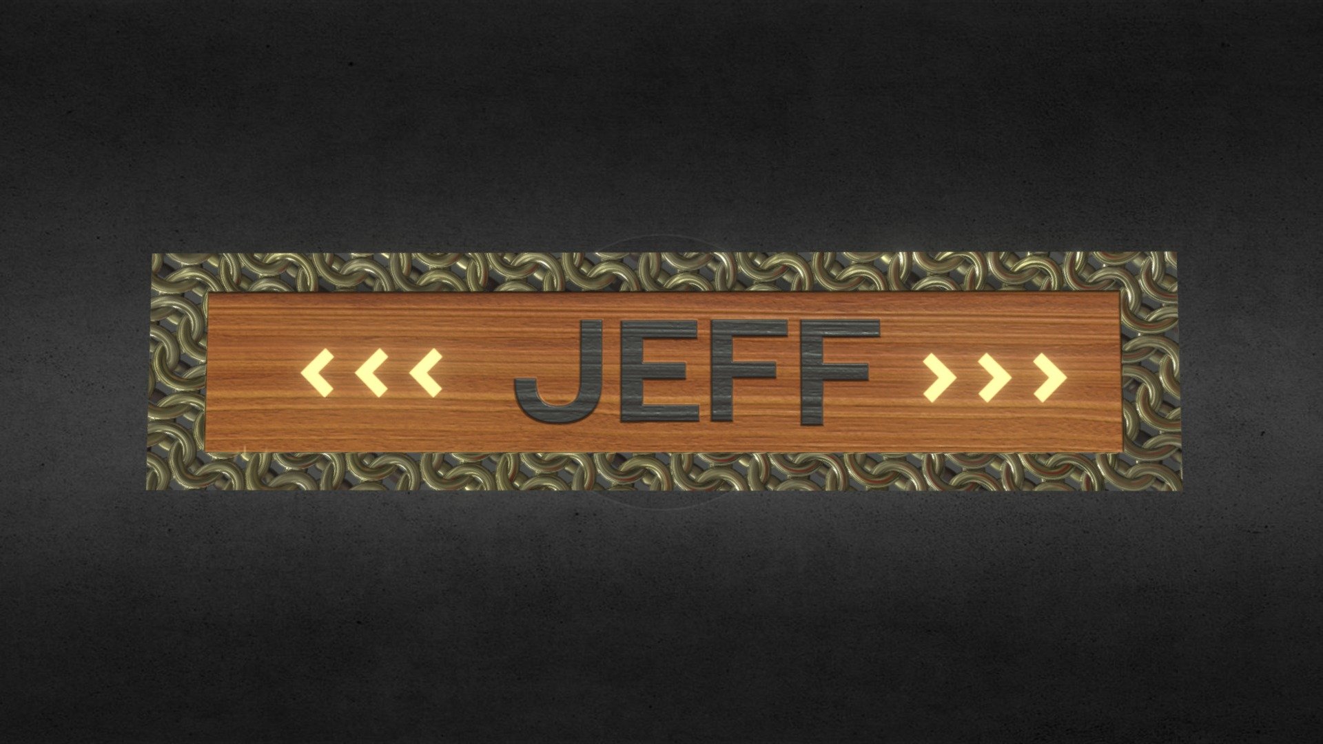 NamePlate - 3D model by Jeff (@jeffndass) [11ce409] - Sketchfab