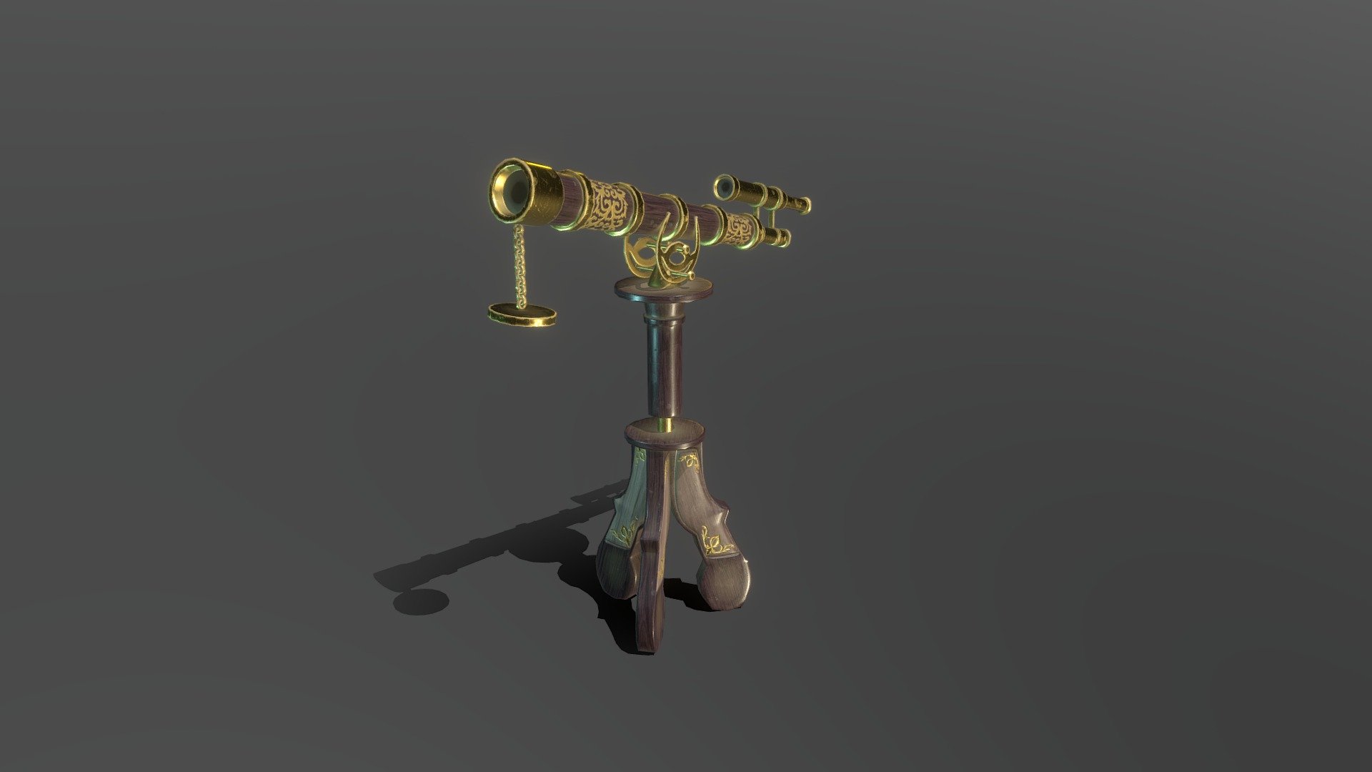 Vintage telescope - Download Free 3D model by Nudluria [11d4fd6 ...