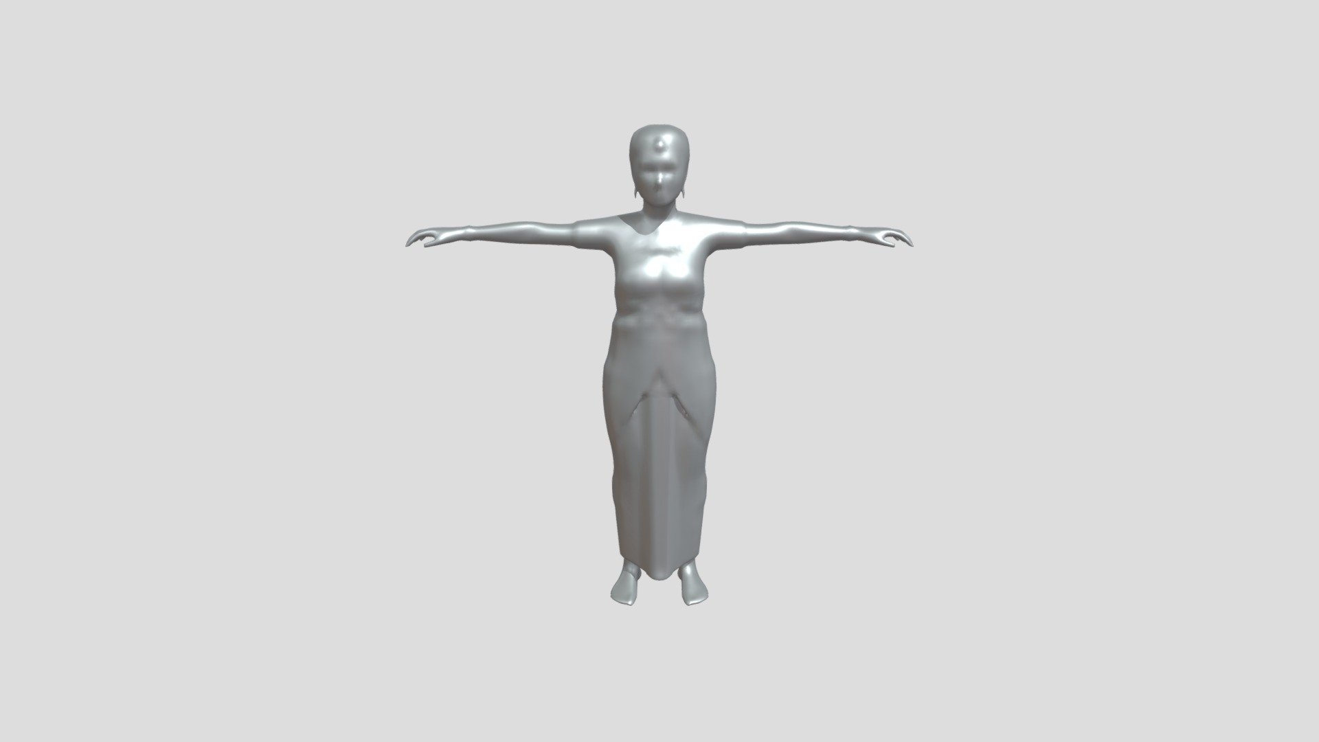 female character in traditional attire - 3D model by shamszeb [11d7054 ...
