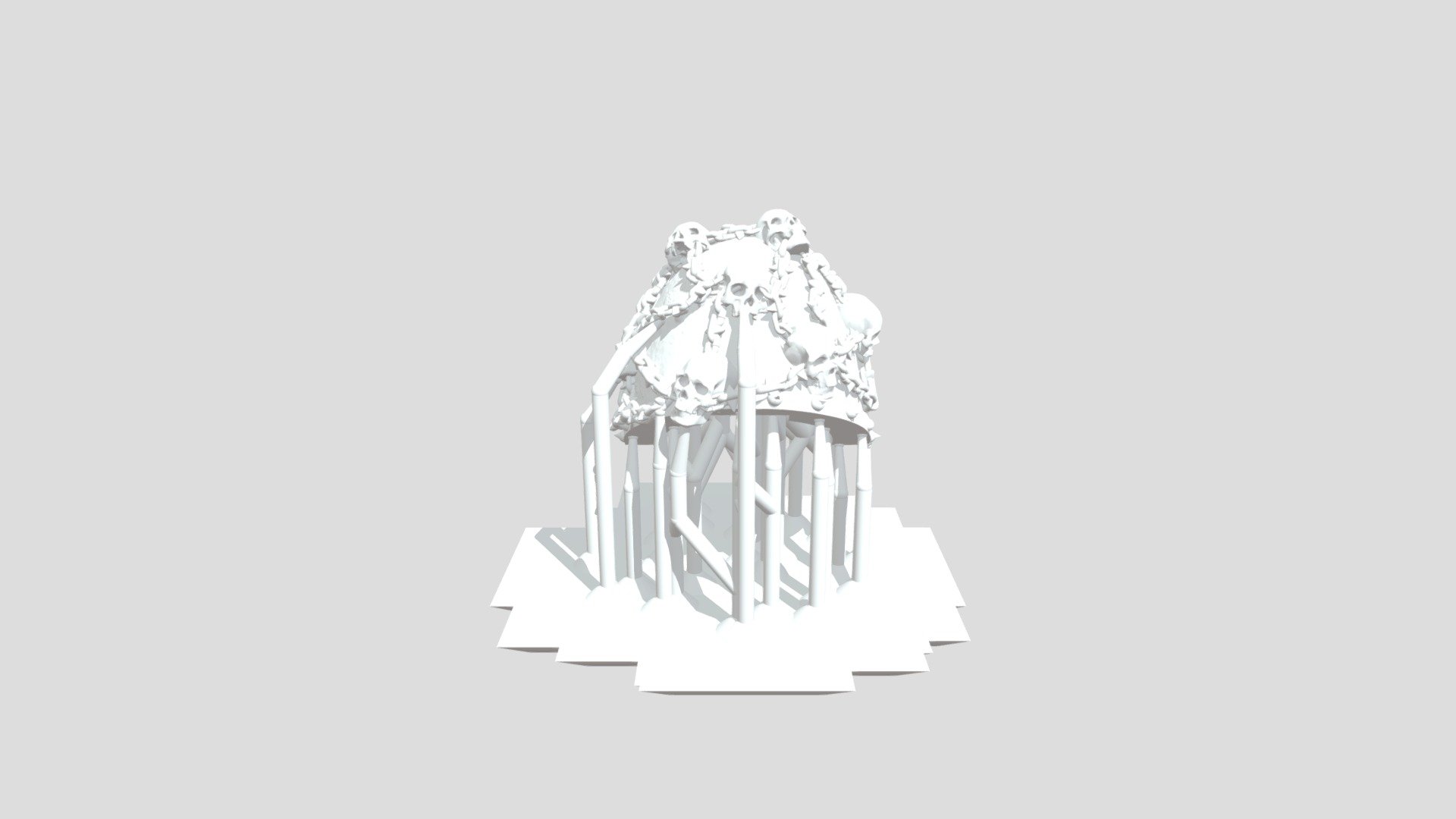 Skulls on Chain Shoulder Pads - Download Free 3D model by dakkadakka ...