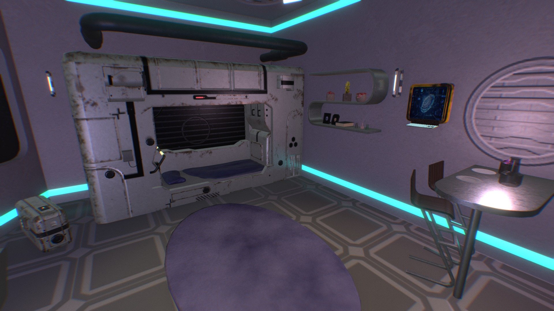 Spaceship room - 3D model by anastasik (@ansastasia) [11de9bd] - Sketchfab