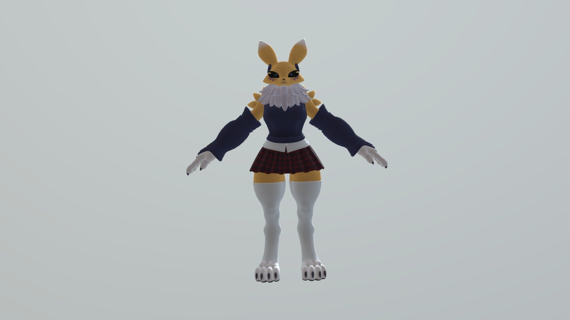 Dogzeela Renamon - Download Free 3D model by Shedletsky (@Shedletsky ...