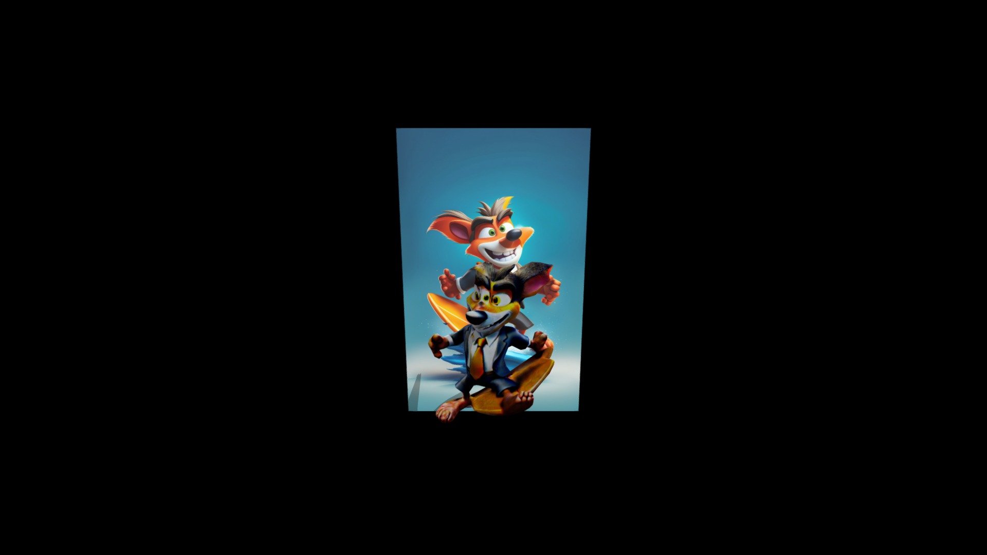 cartoon character of a business rat surfing on - Download Free 3D model ...