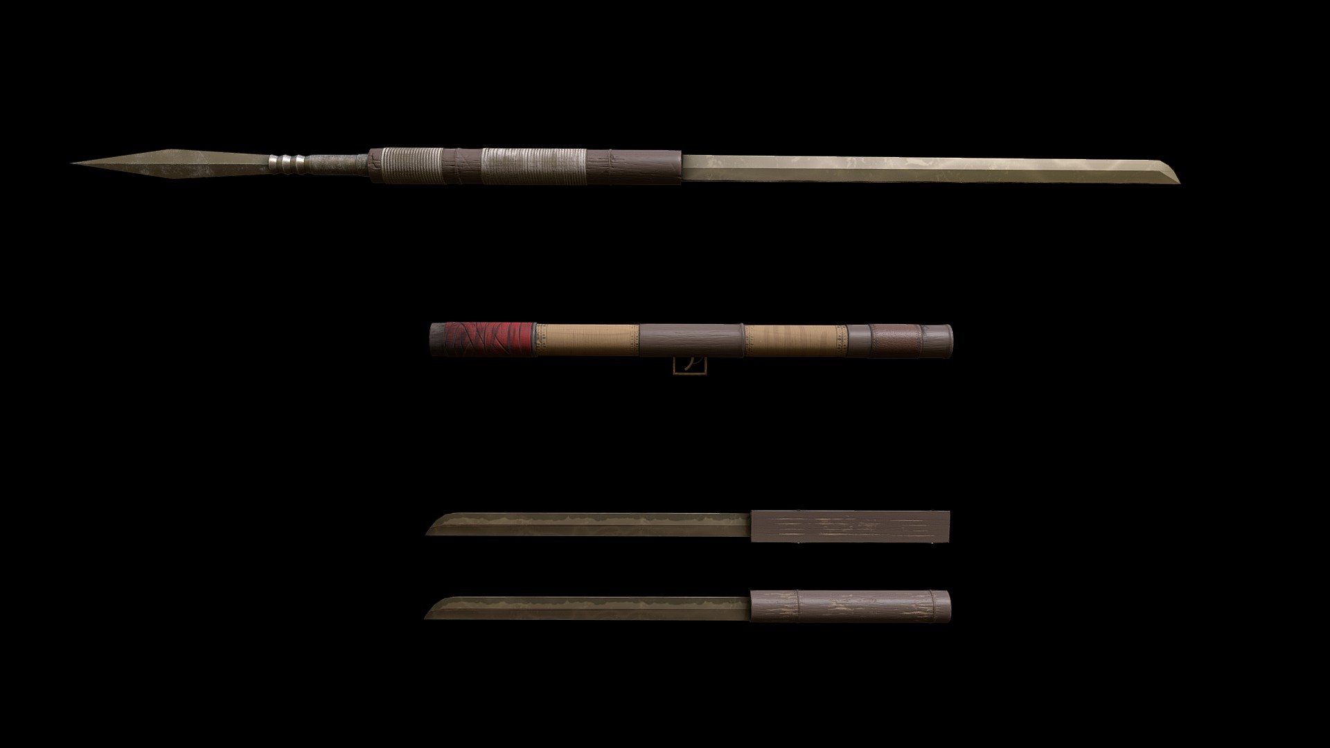 Shakubo - Period Edo Weapon - 3D model by Handrews3D [11e395c] - Sketchfab