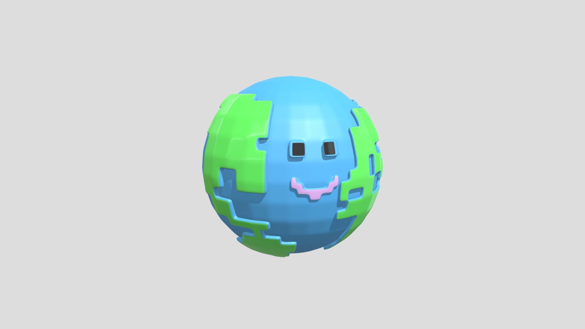 Pixel Earth - Download Free 3D model by iayseozdemir [11e6242] - Sketchfab
