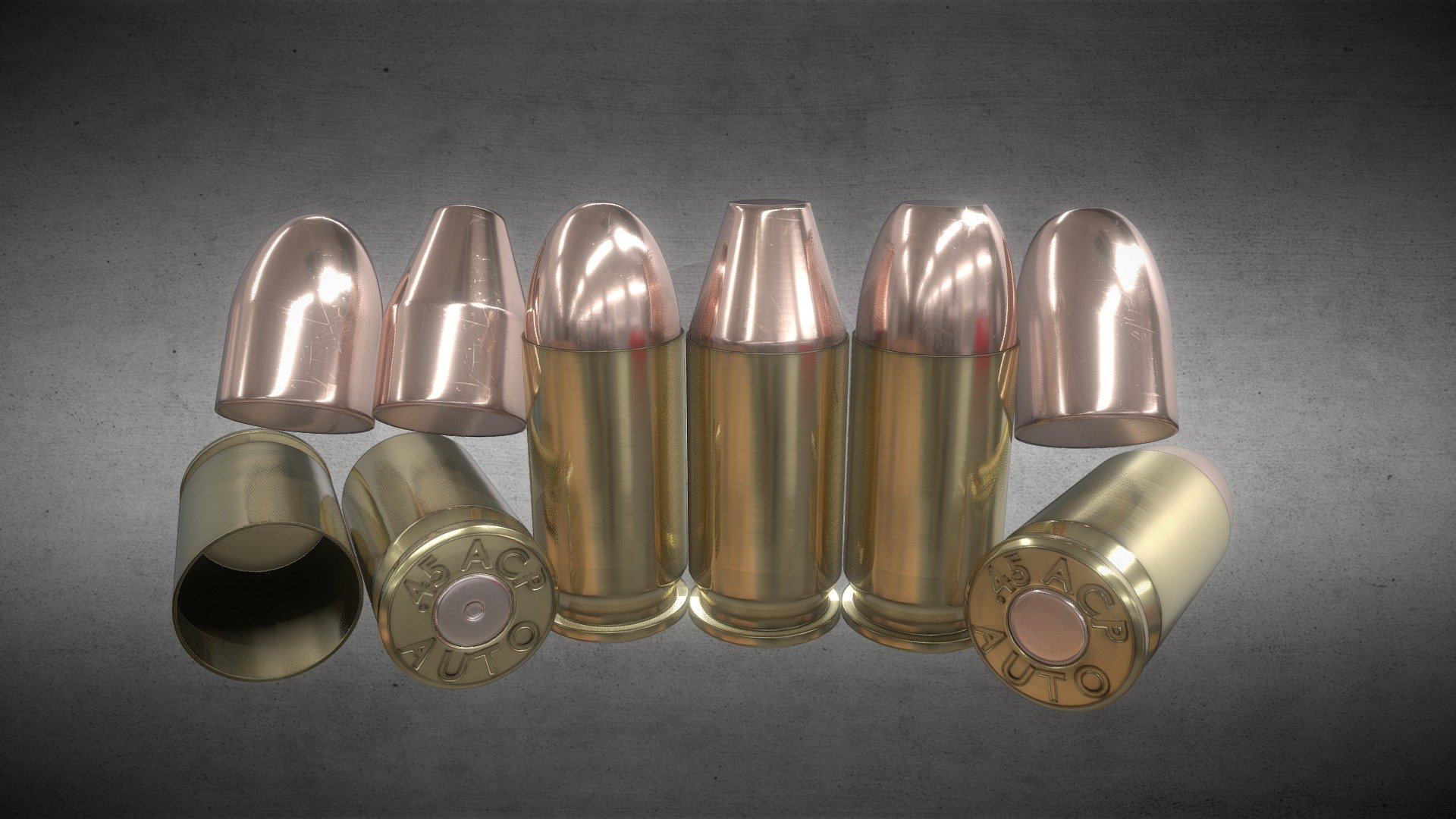 45 ACP Cartridge - 3D model by BayernMaik [11e8e43] - Sketchfab