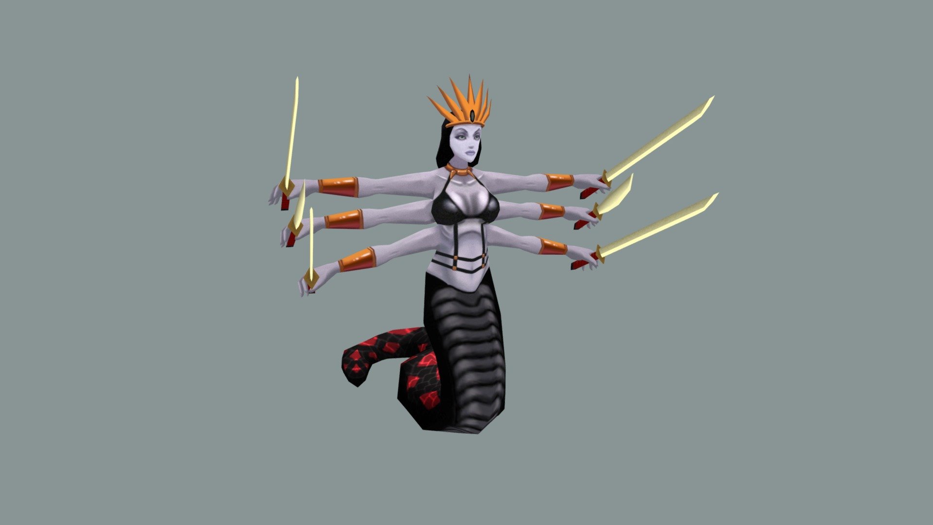 Naga Queen [HoMM3] - 3D model by SadAlexey (@and15445) [11ea256 ...