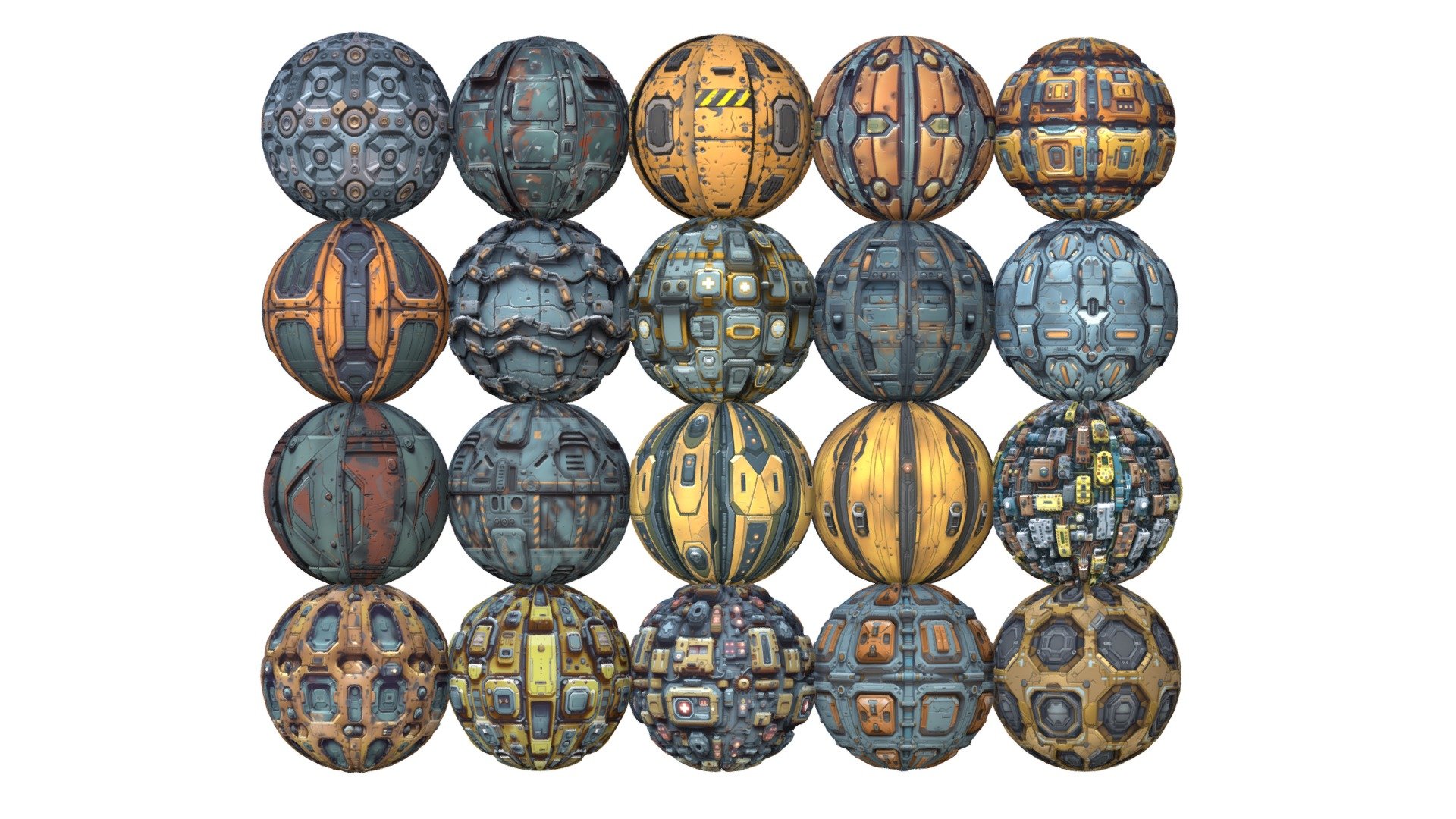 Sci-FI Seamless Texture Texture Pack - Buy Royalty Free 3D model by ...